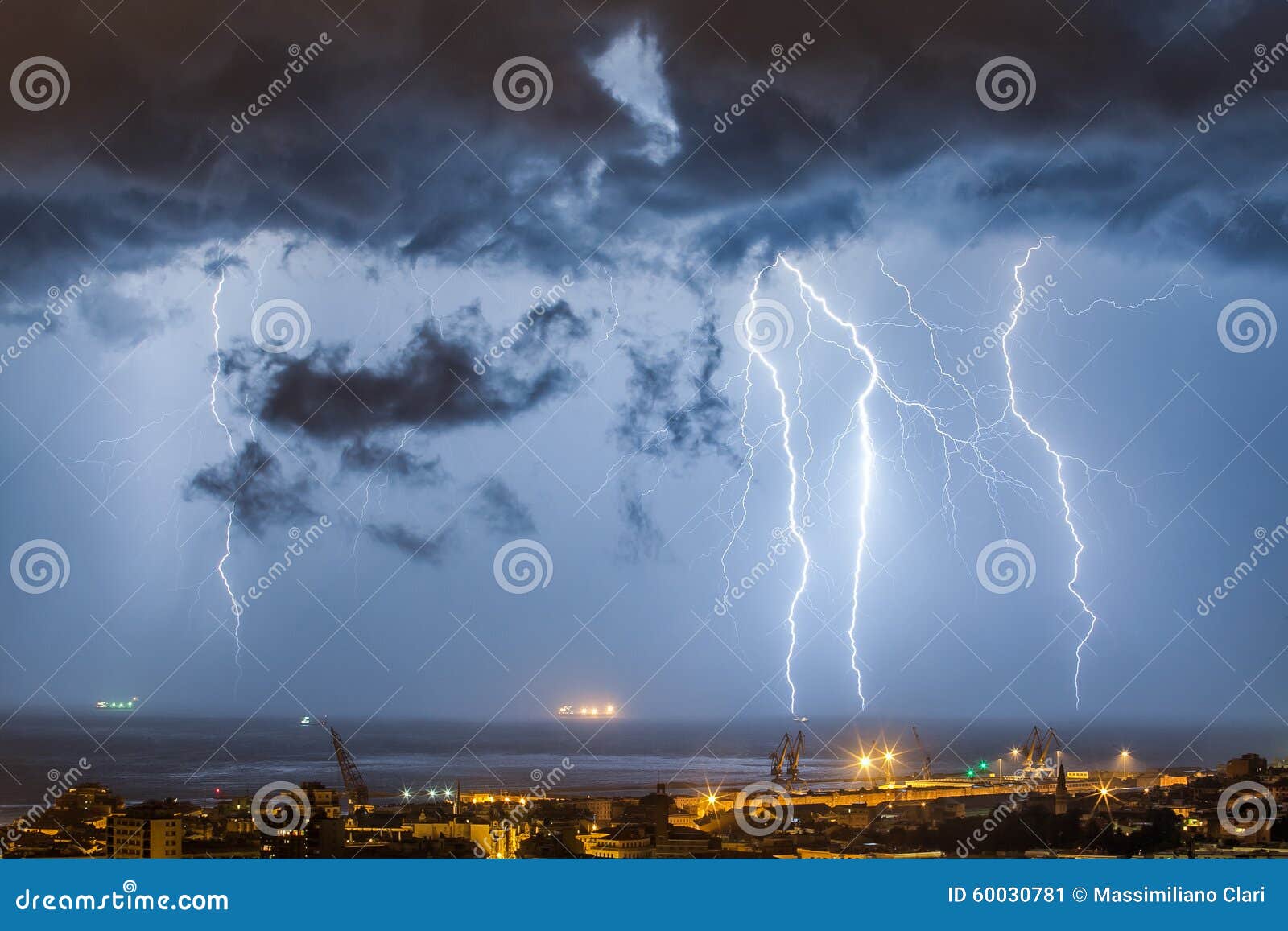Lightning storm stock image. Image of italy, giulia, midnight - 60030781