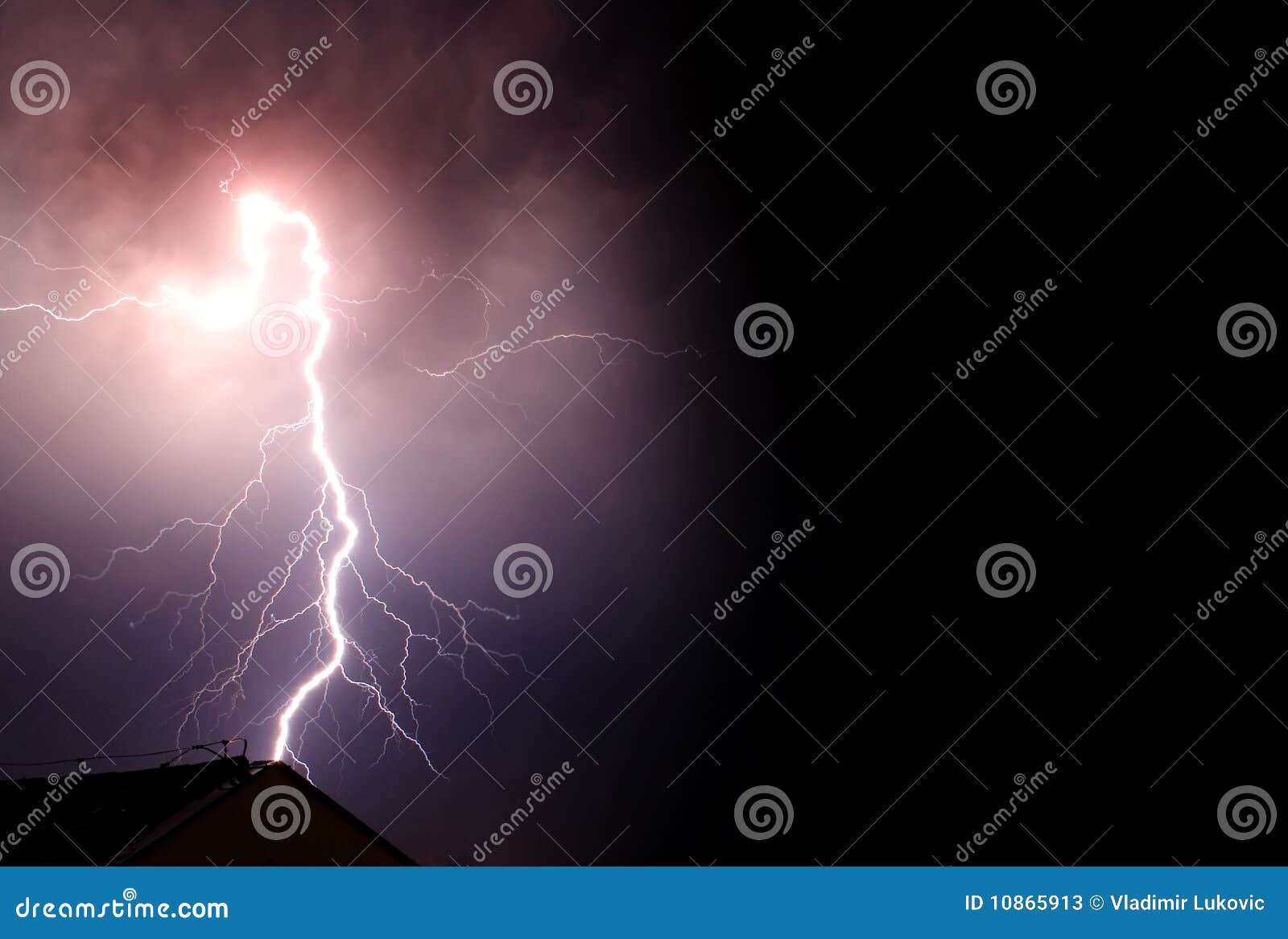 Lightning strike stock image. Image of nature, dark, strike - 10865913