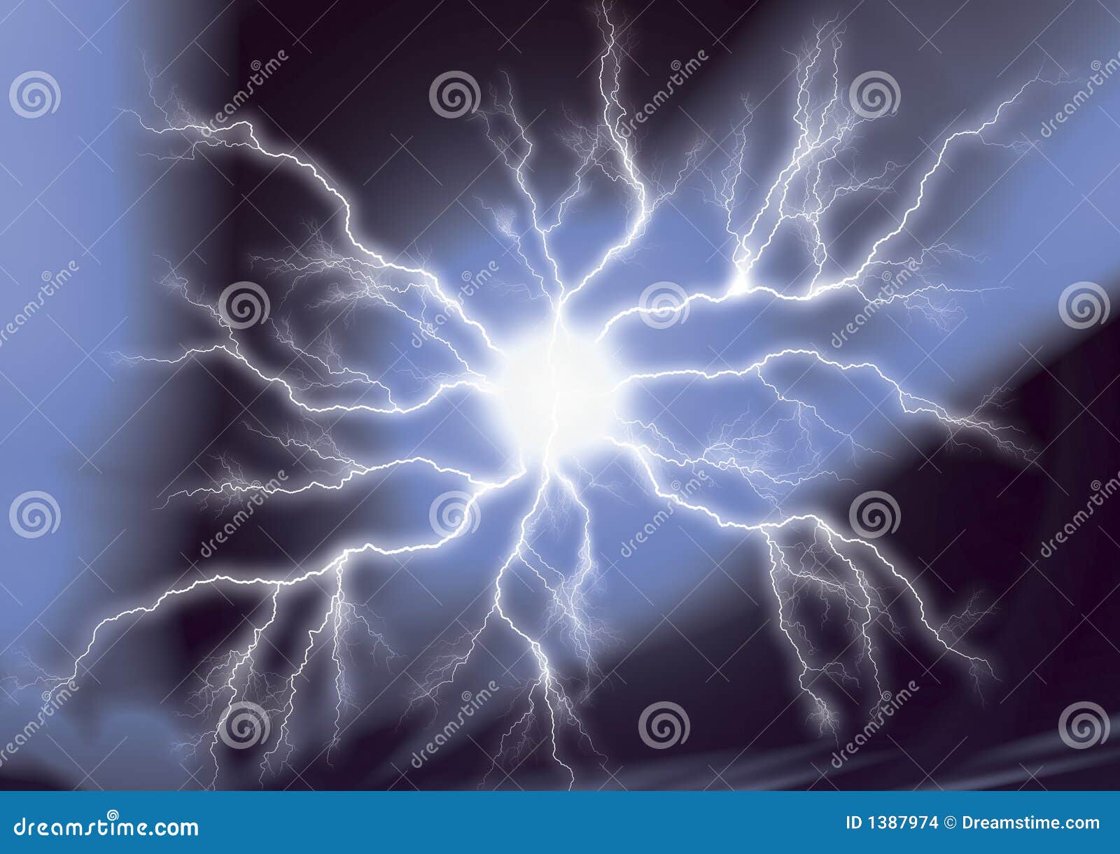Lightning Strike stock illustration. Illustration of roar - 1387974