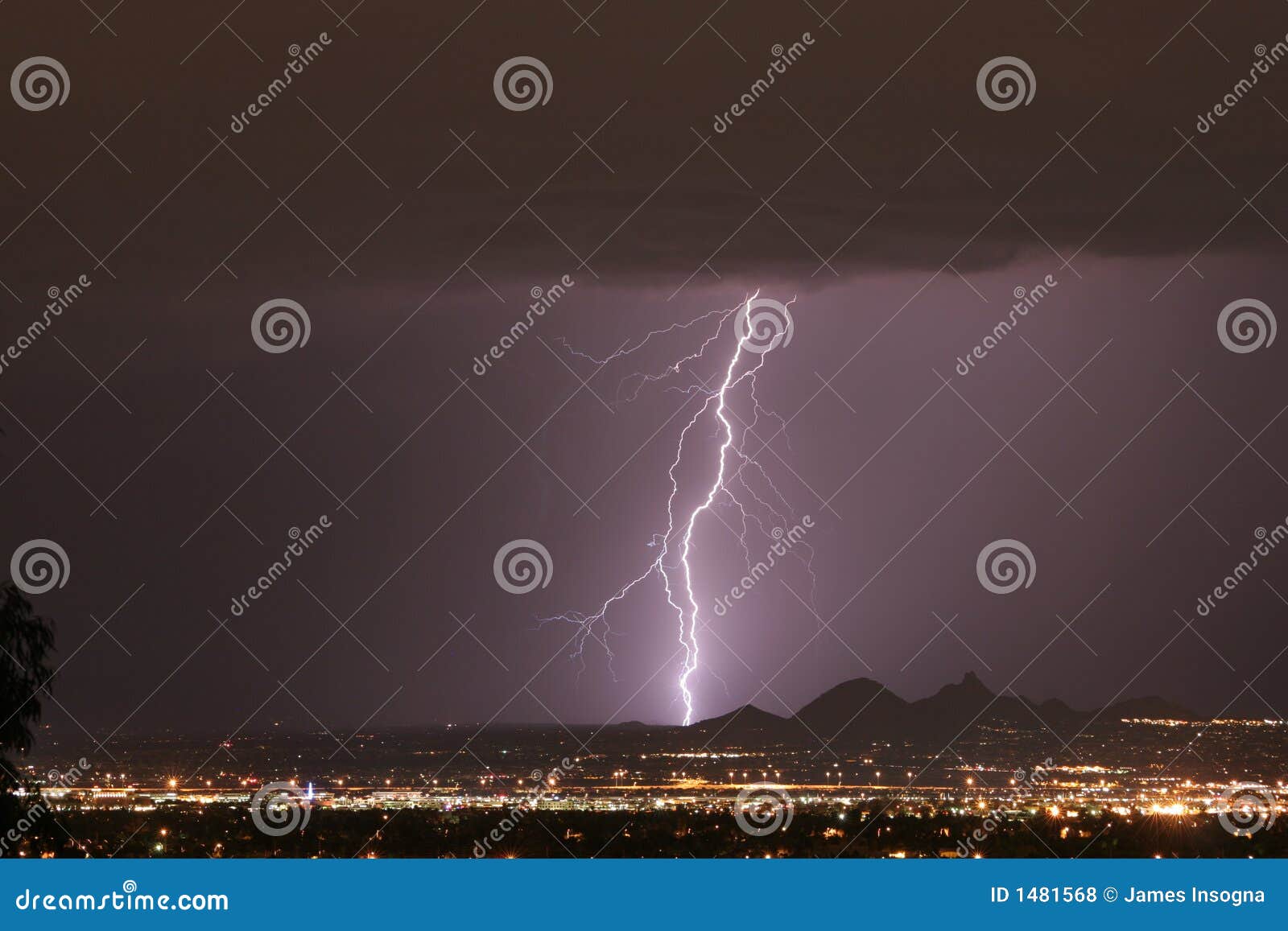 Lightning Strike stock photo. Image of storms, skies, thunderstorms ...