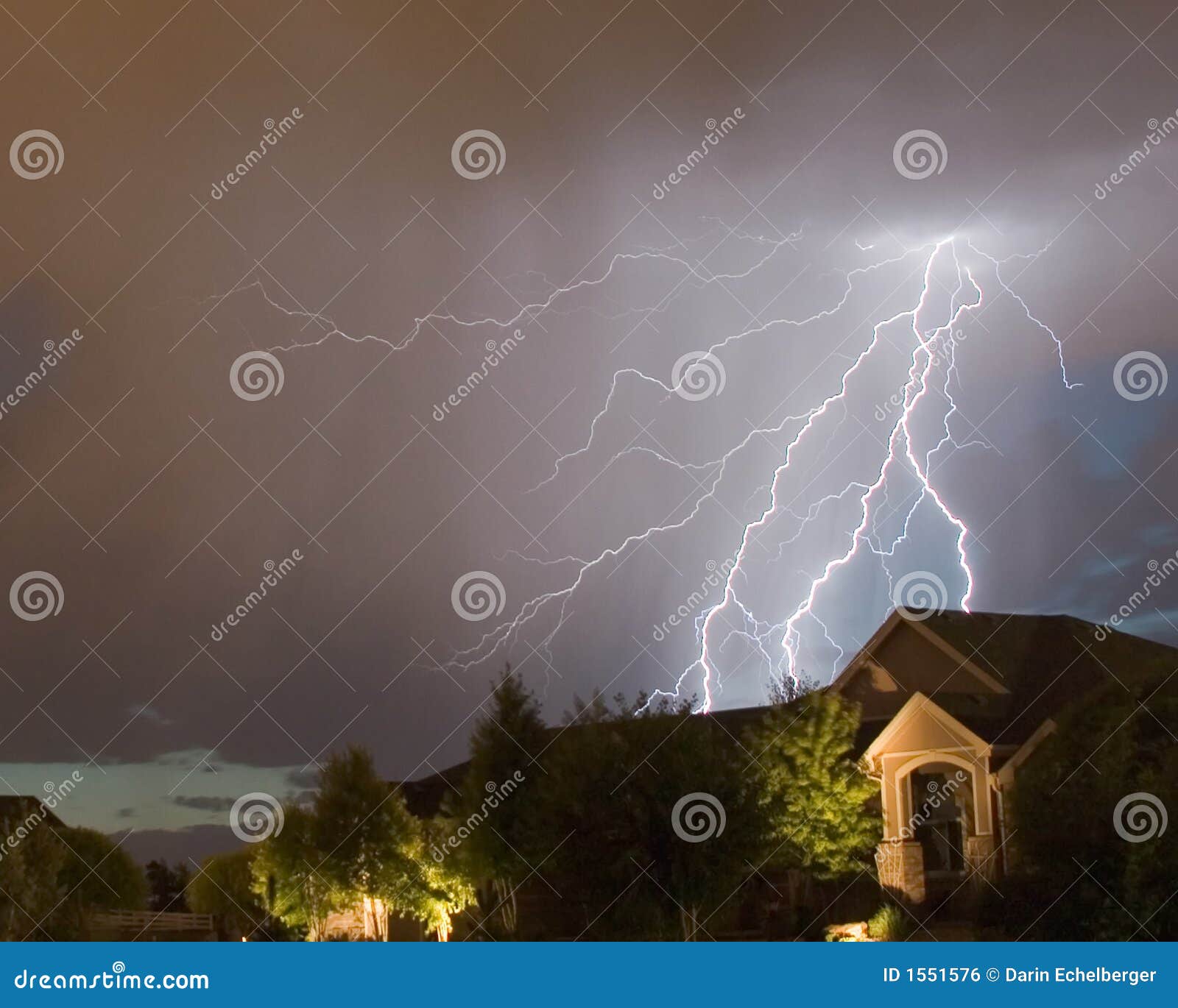 Lightning strike 3 stock photo. Image of frightening, lightening - 1551576