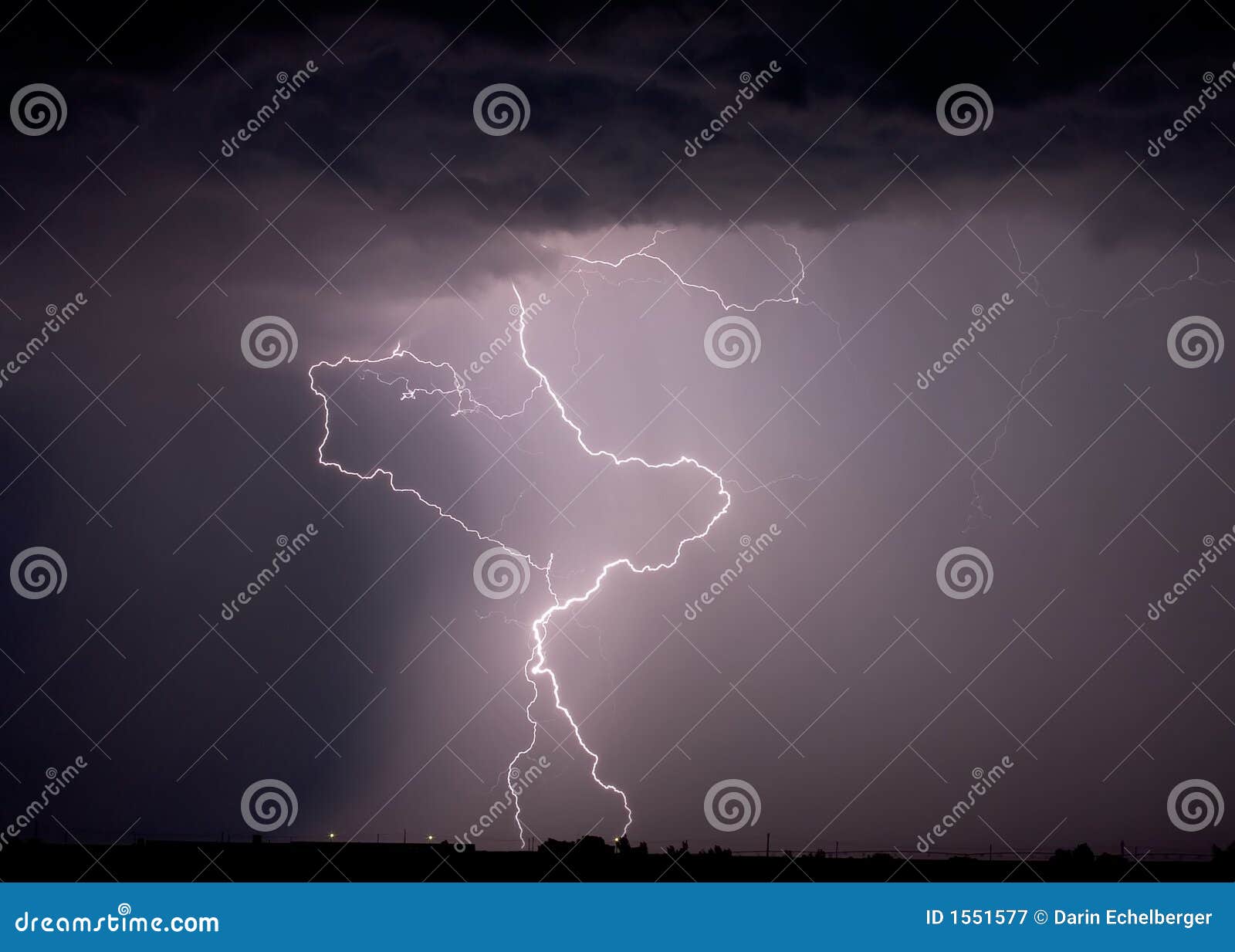 Lightning Strike To Power Line Pillar Royalty-Free Stock Photography ...