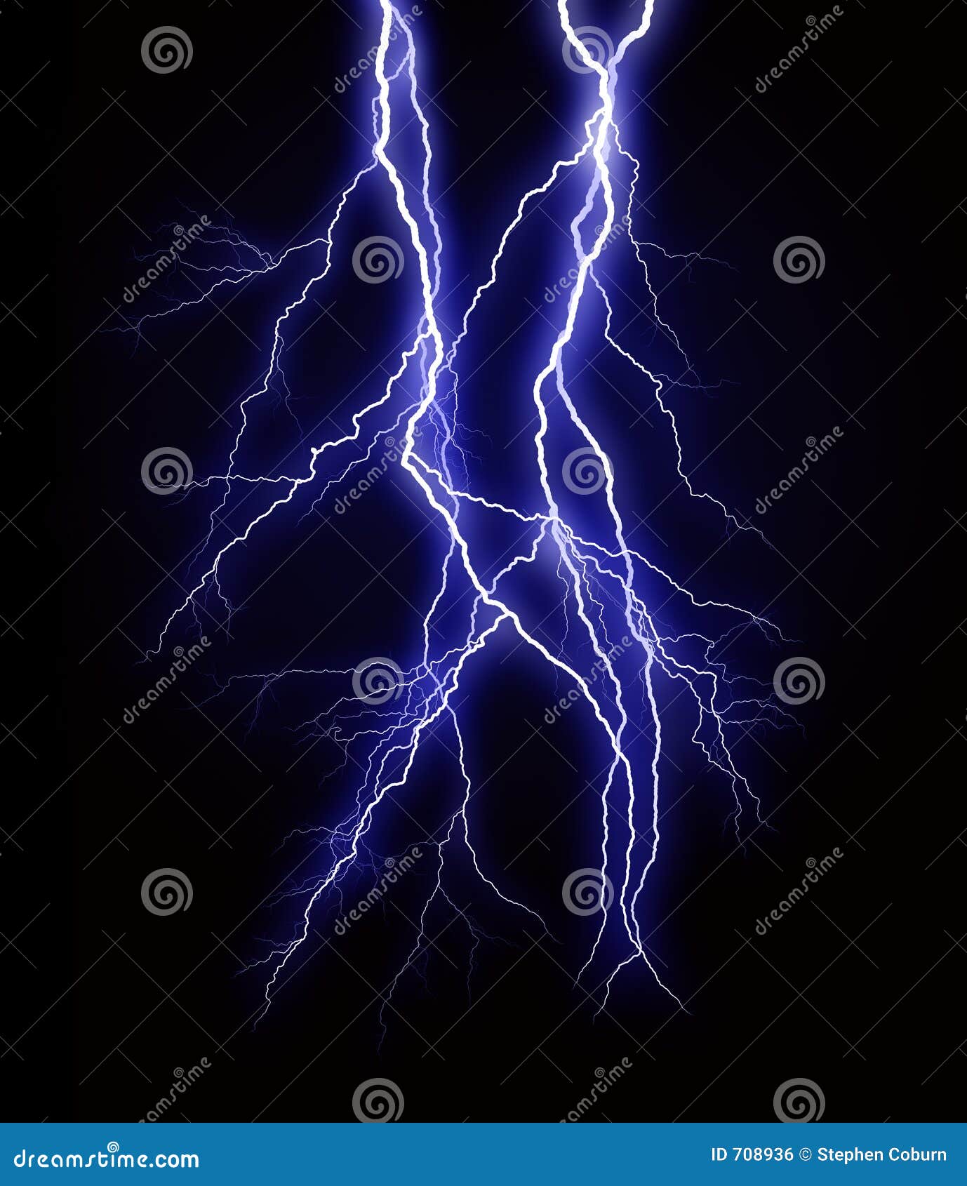 Lightning Strike stock photo. Image of force, spectacle - 708936