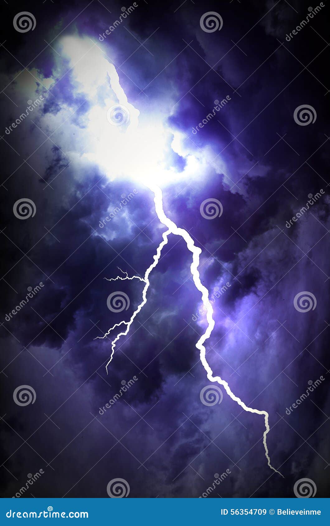 Lightning strike stock image. Image of storm, electrical - 56354709