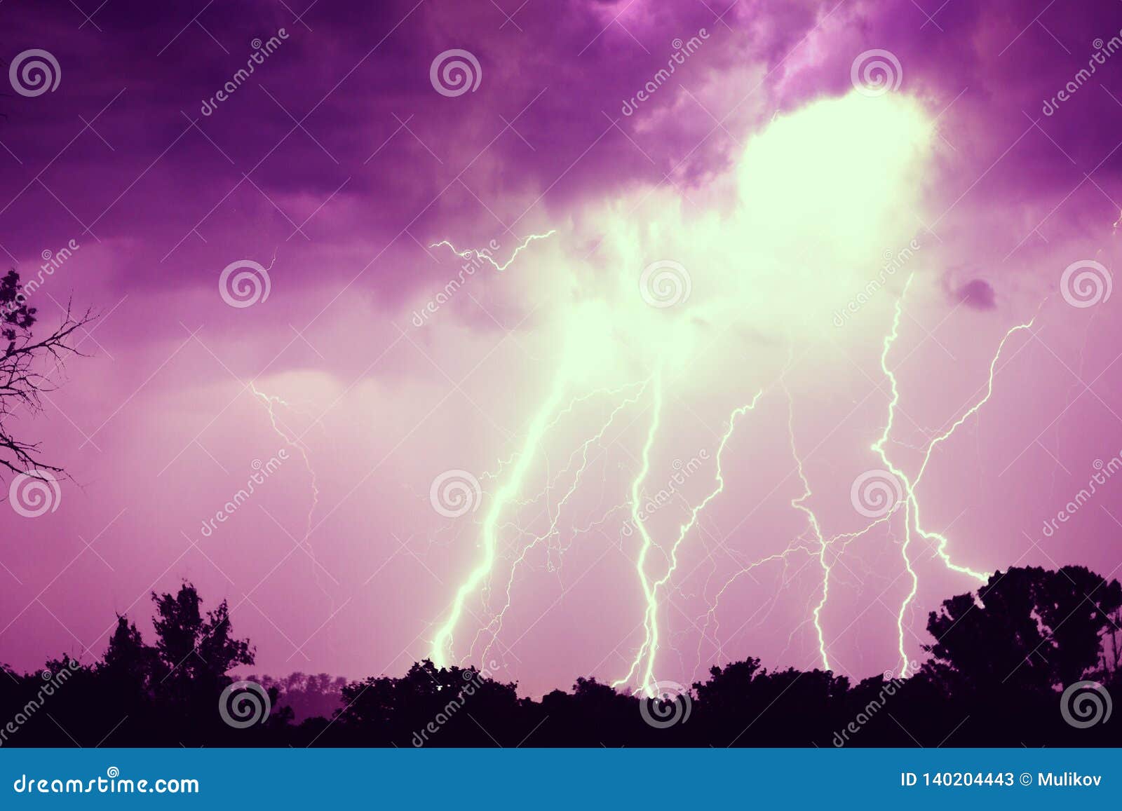 Pink Lightning Storm