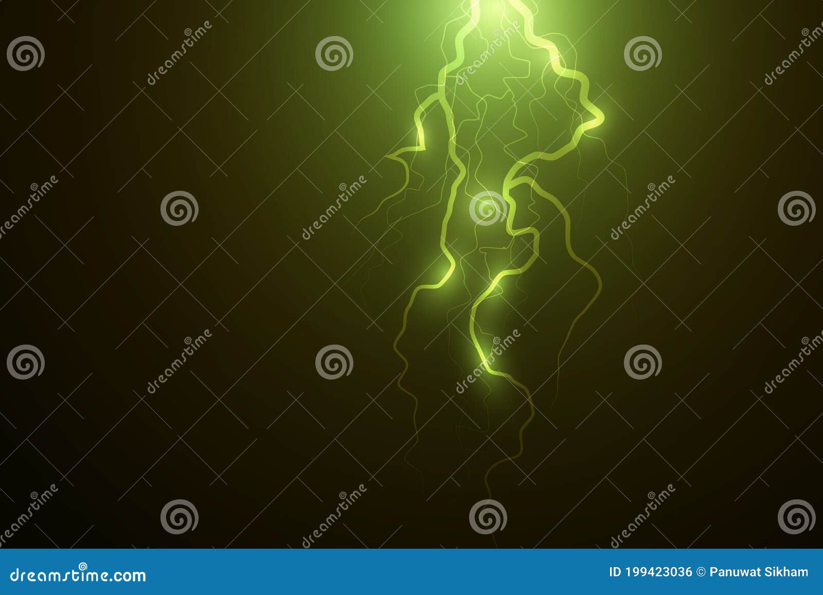 Lightning Strike during an Electrical Storm Vector Illustration Stock ...