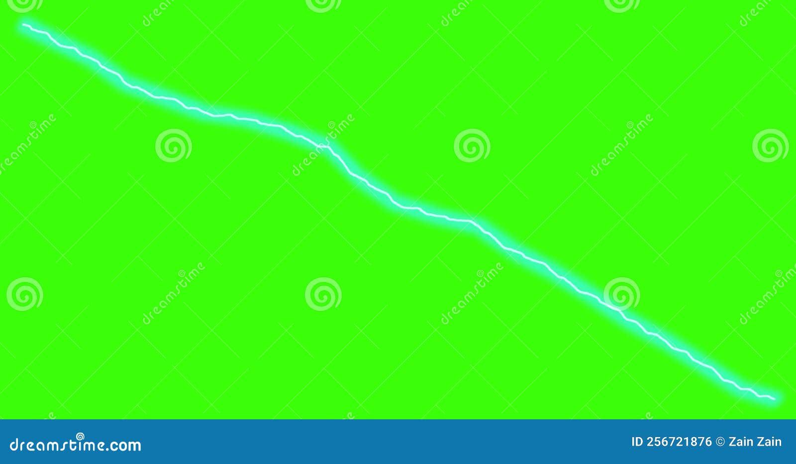 Lightning Strike on Green Screen, Electricity Discharge Animation on ...
