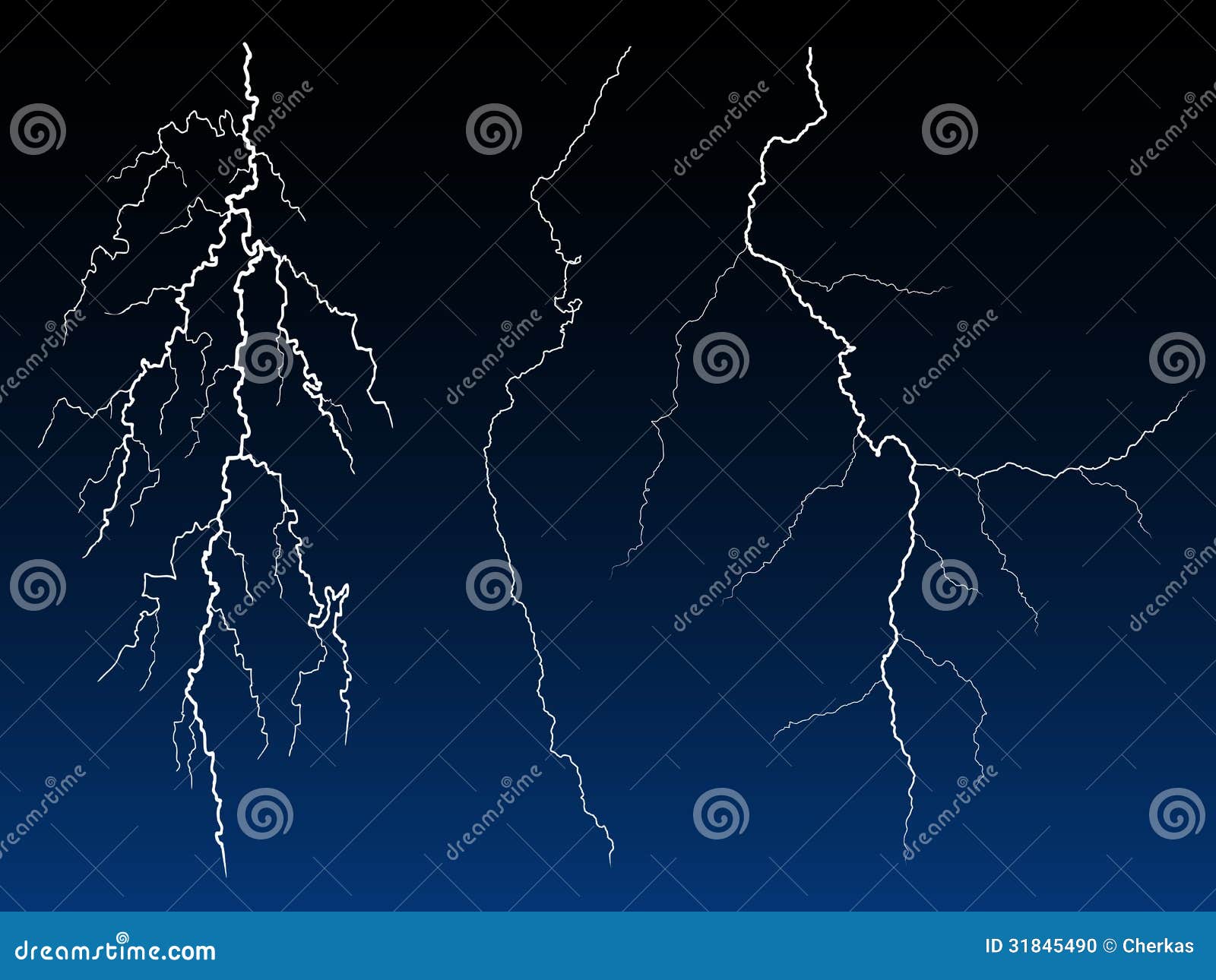 Lightning strike stock vector. Illustration of abstract - 31845490