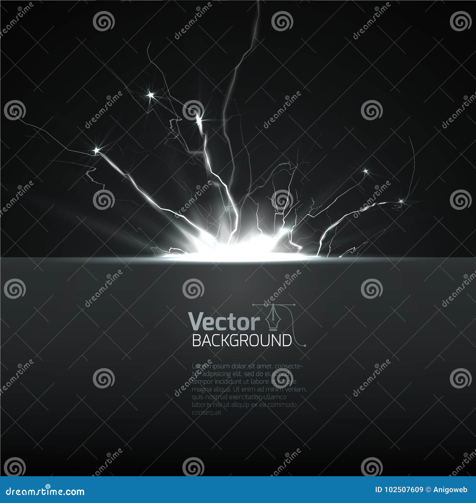 Lightning Strike, Lightning Background Stock Illustration ...