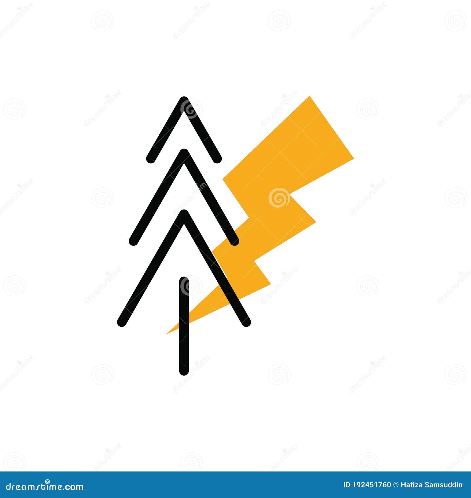 Lightning Strike on Tree Vector Illustration. Vector Illustration ...