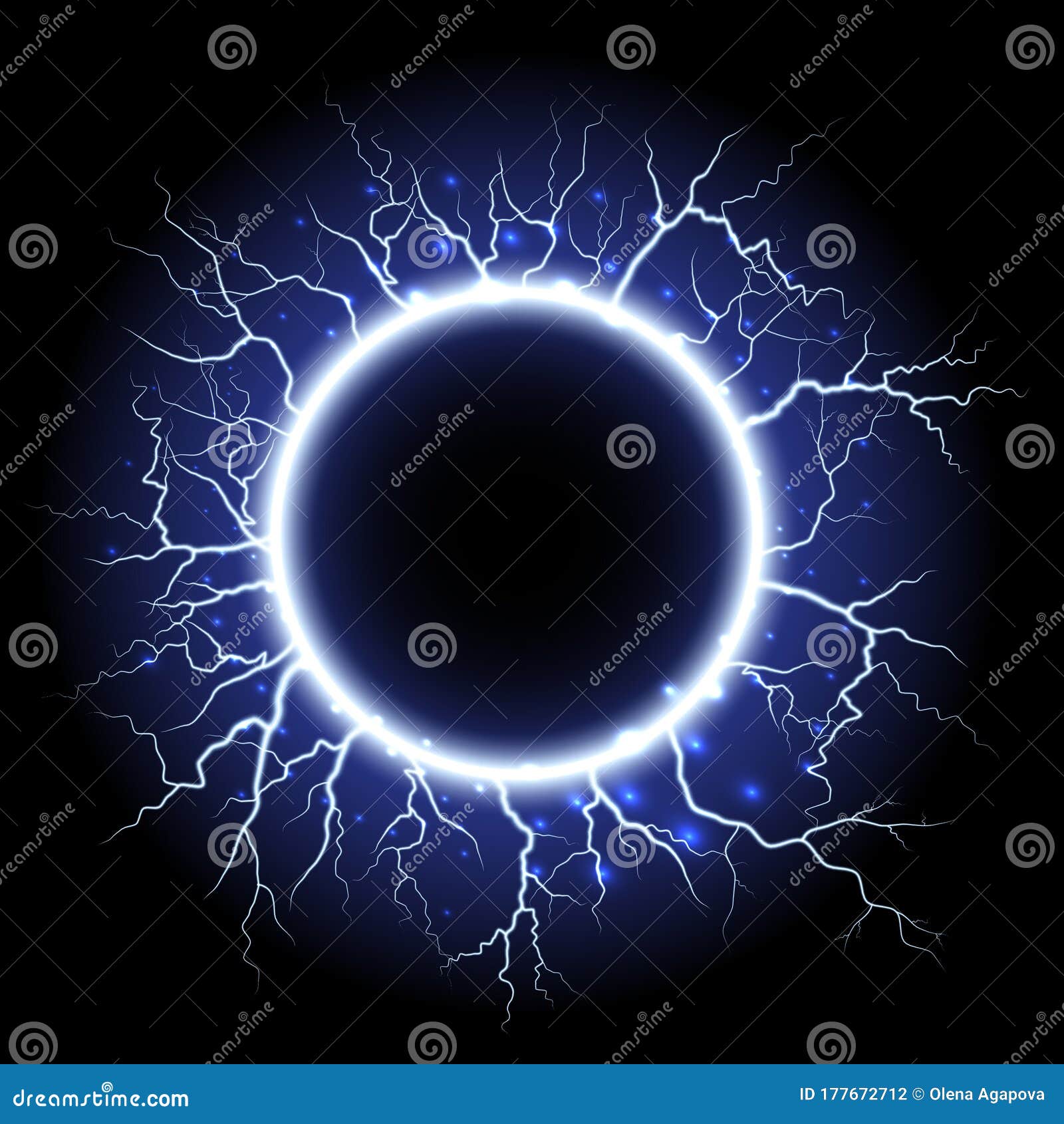 Lightning Strikes and Sparks, Electrical Energy on Transparent ...