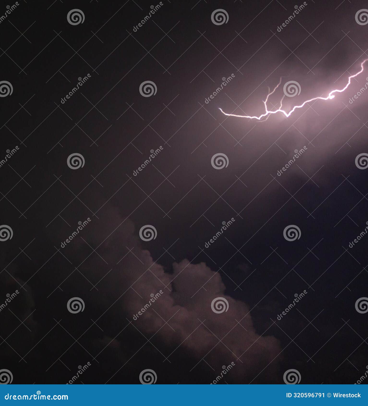 Lightning Lights Up the Night Sky, Oklahoma Stock Image - Image of ...