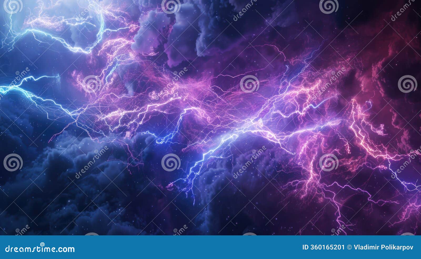 Lightning Striking in the Night Sky, Suitable for Weather or Natural ...