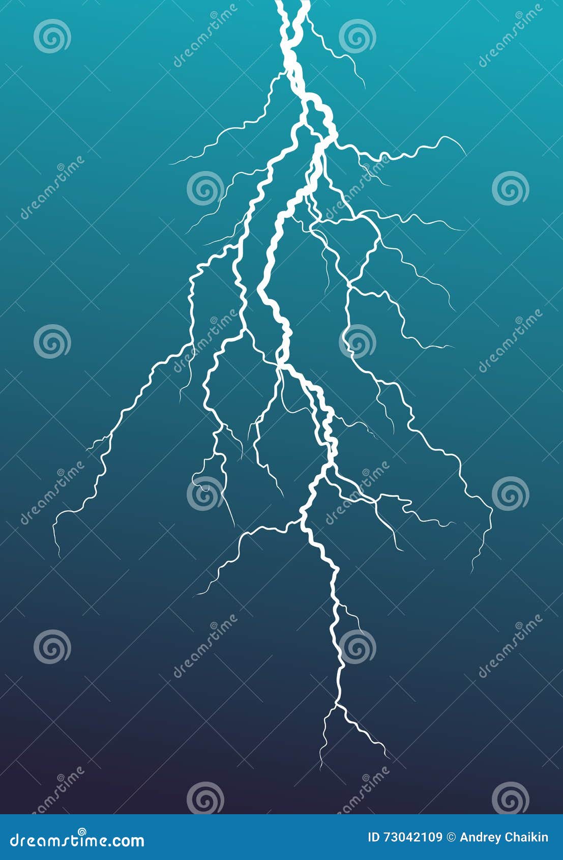 Lightning stroke. stock illustration. Illustration of storm - 73042109