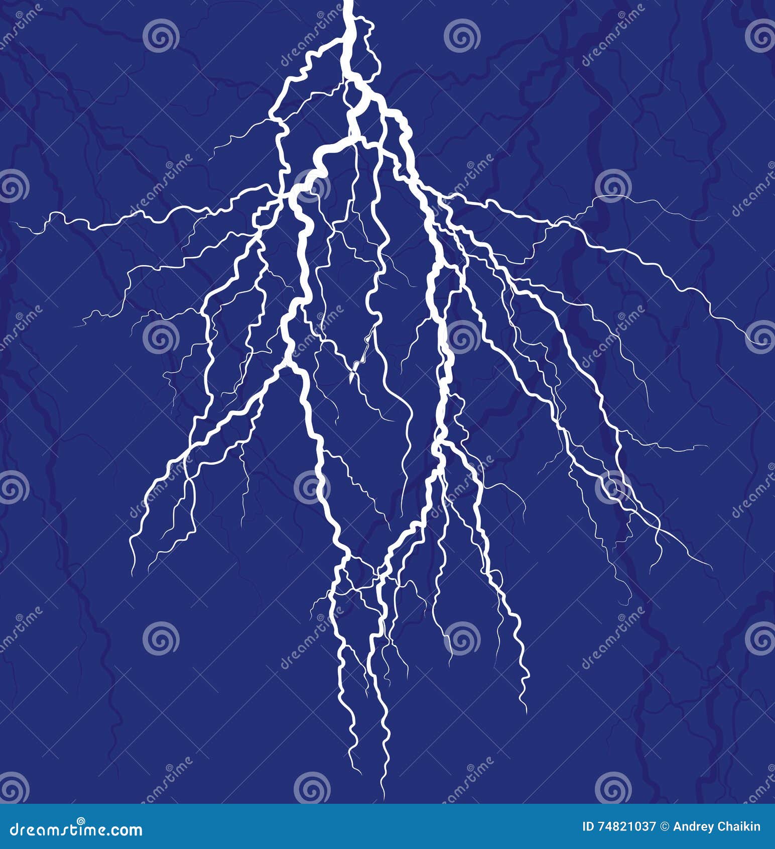 Lightning stroke. stock vector. Illustration of storm - 74821037