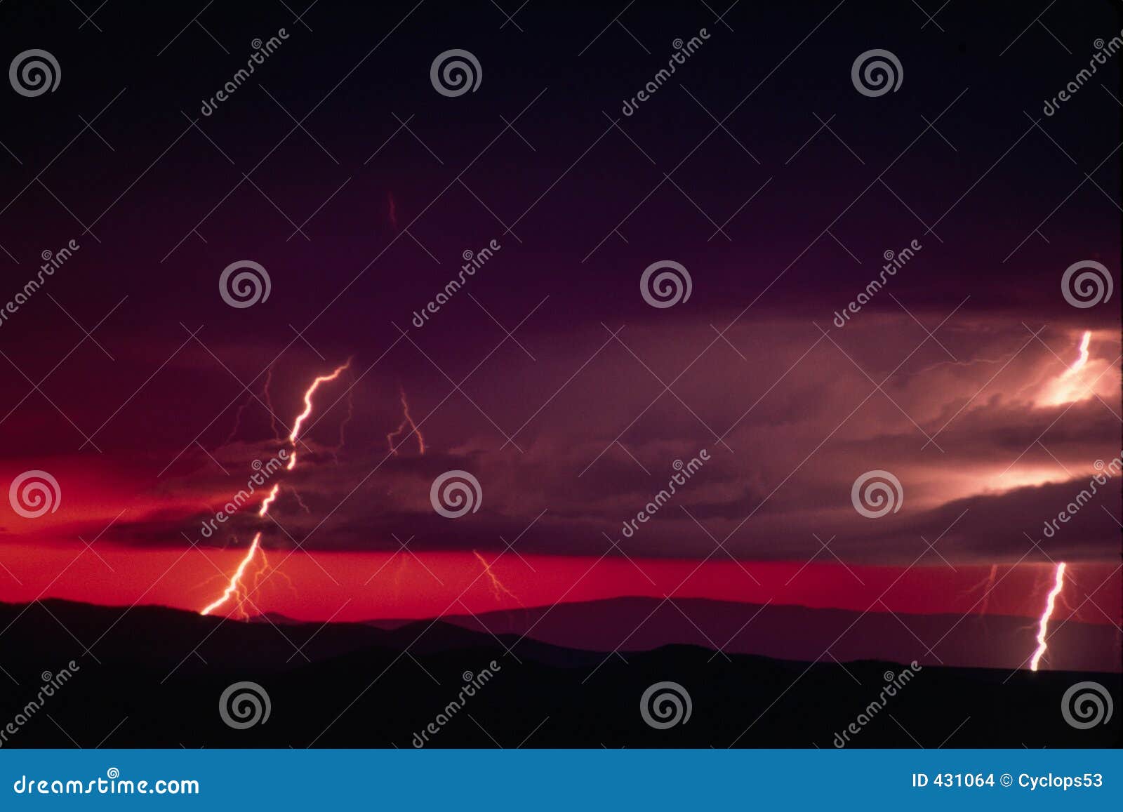Lightning sunset stock photo. Image of bolt, danger, storm - 431064