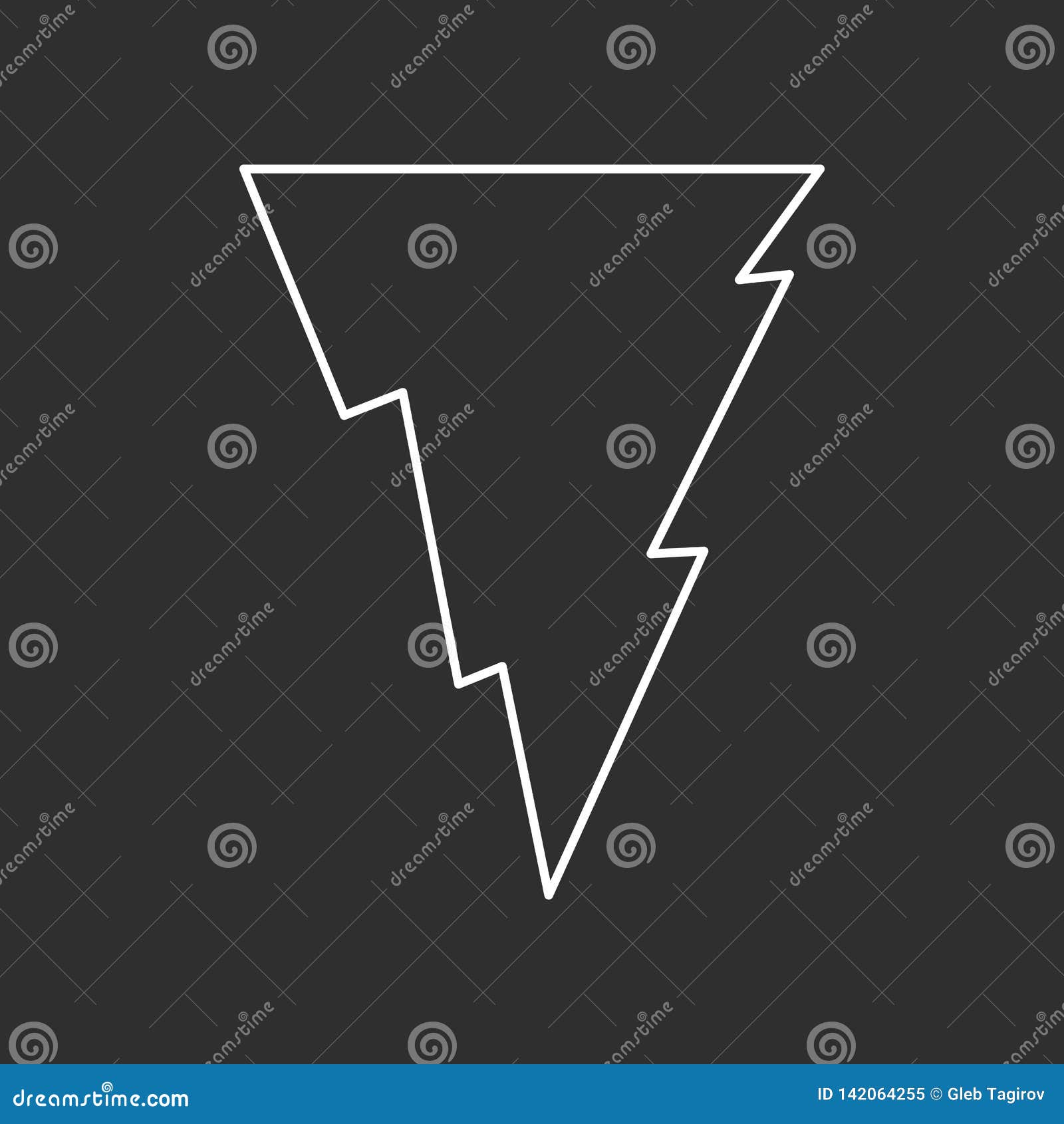Lightning Symbol. Line Art Illustration Stock Vector - Illustration of ...