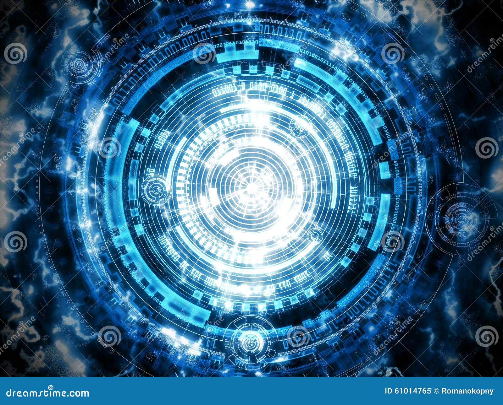 Lightning Tech Vector Wallpaper. Cyber Futuristic Slide. Matrix Falling ...