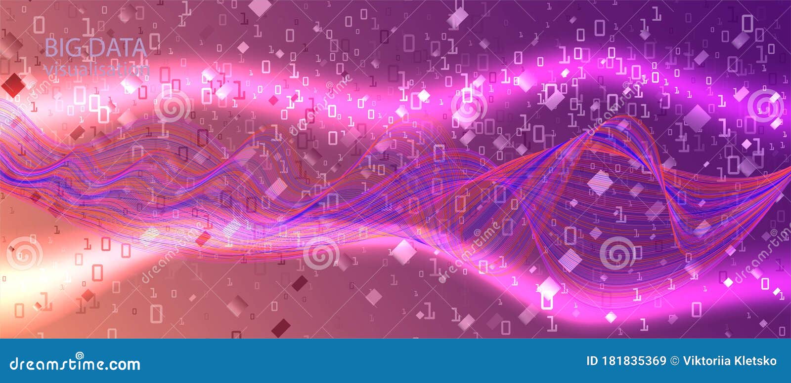 Lightning Tech Vector Background. Purple Blue Pink Background. Punk ...