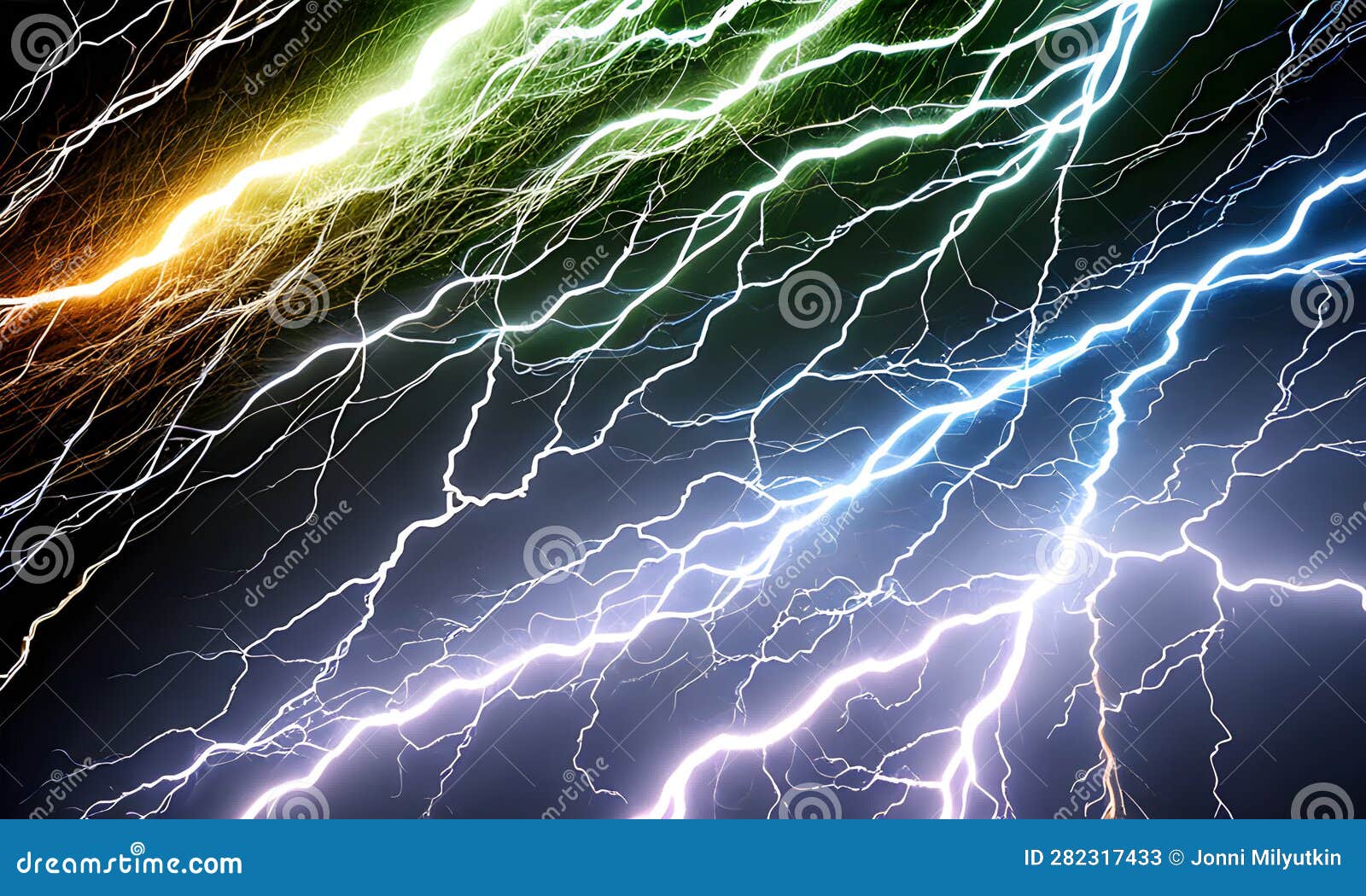 Lightning Texture Using Various Shades, Realistic Digital Painting ...