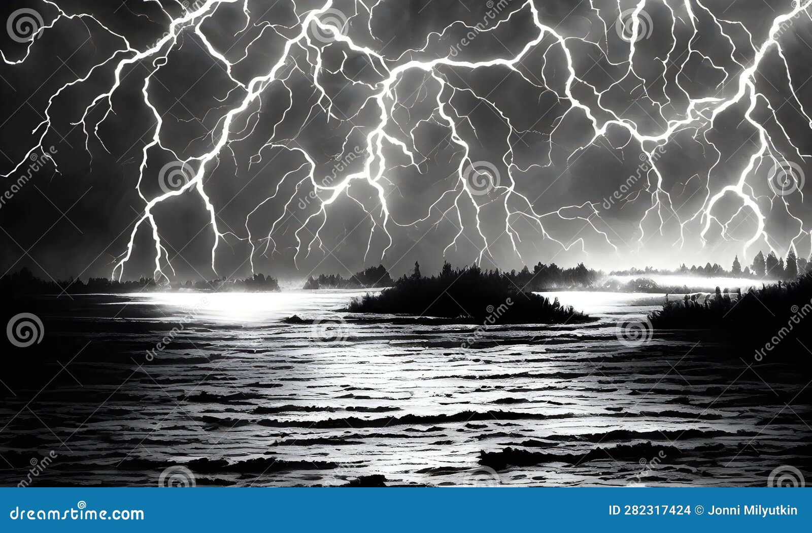 Lightning Texture Using Various Shades, Realistic Digital Painting ...