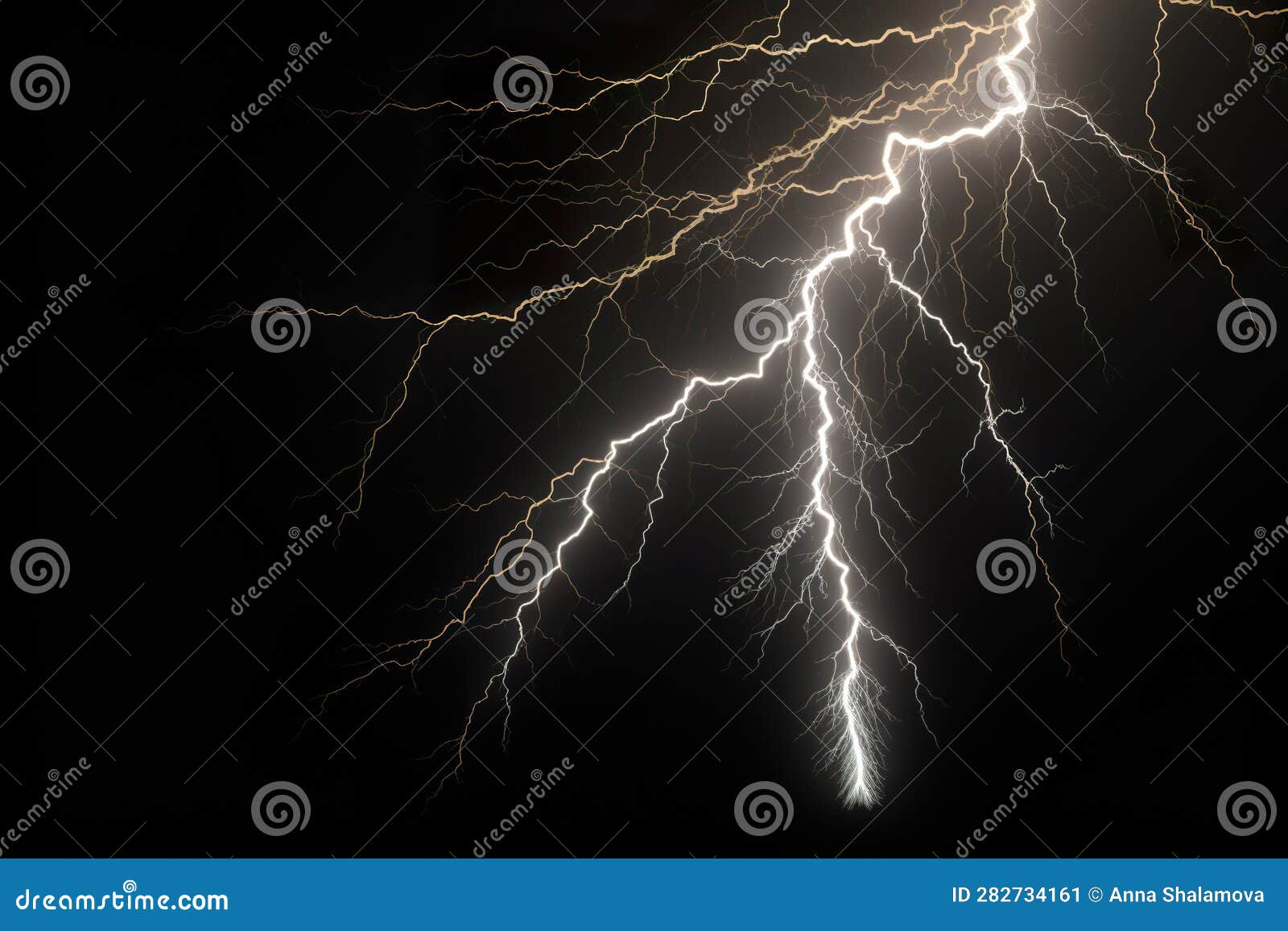 Lightning Thunderbolt Template For Design. Electric Discharge In The ...