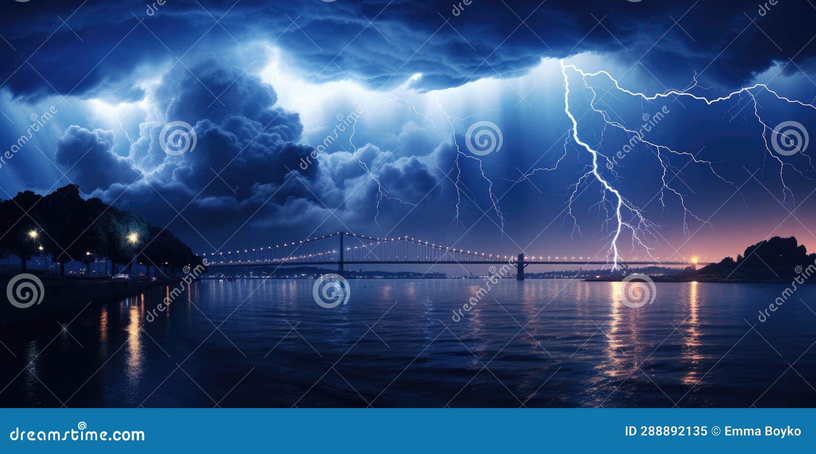 Lightning from a Thundercloud at Night. Some Lightning during ...
