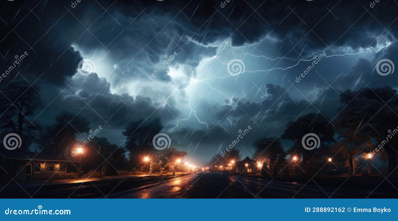 Lightning from a Thundercloud at Night. Some Lightning during ...