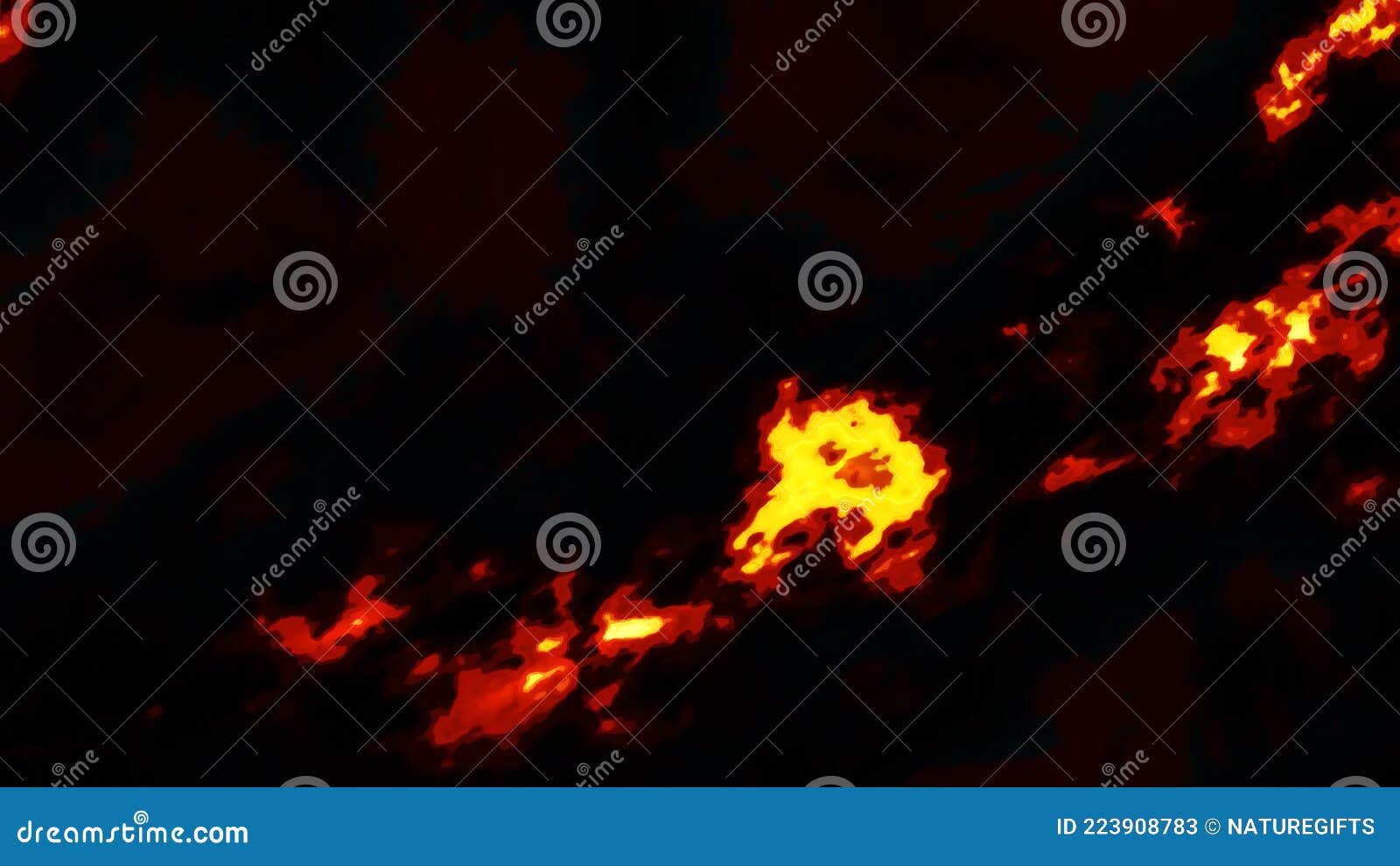 Lightning Thunderstorm Digital Rendering Stock Illustration ...
