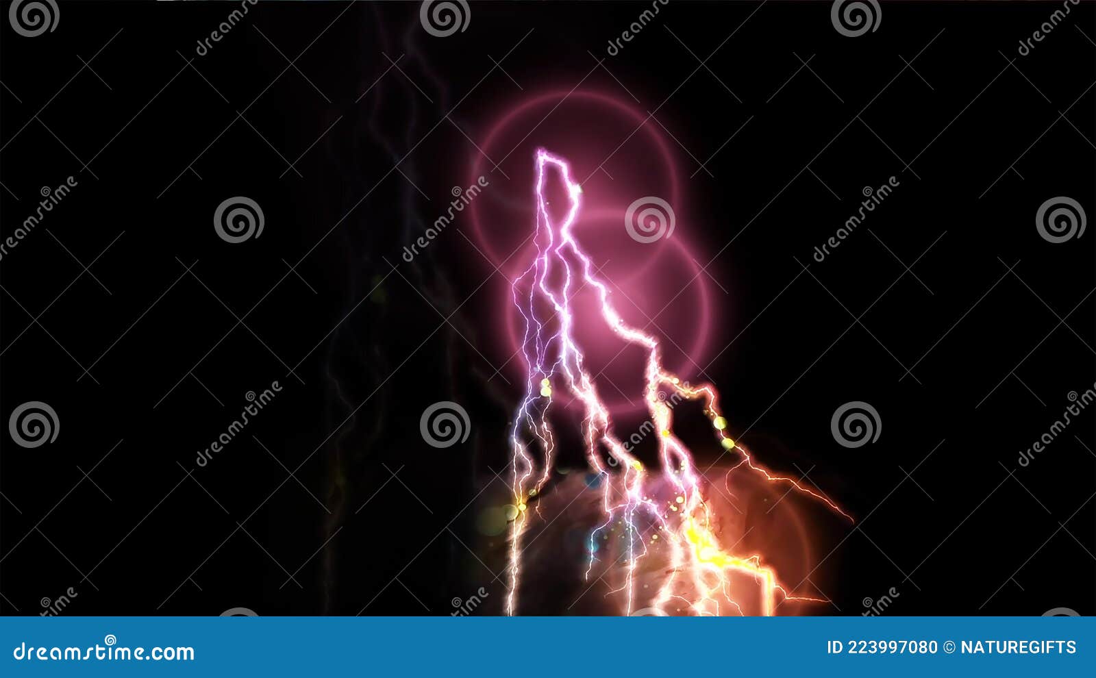 Lightning Thunderstorm Digital Rendering Stock Illustration ...