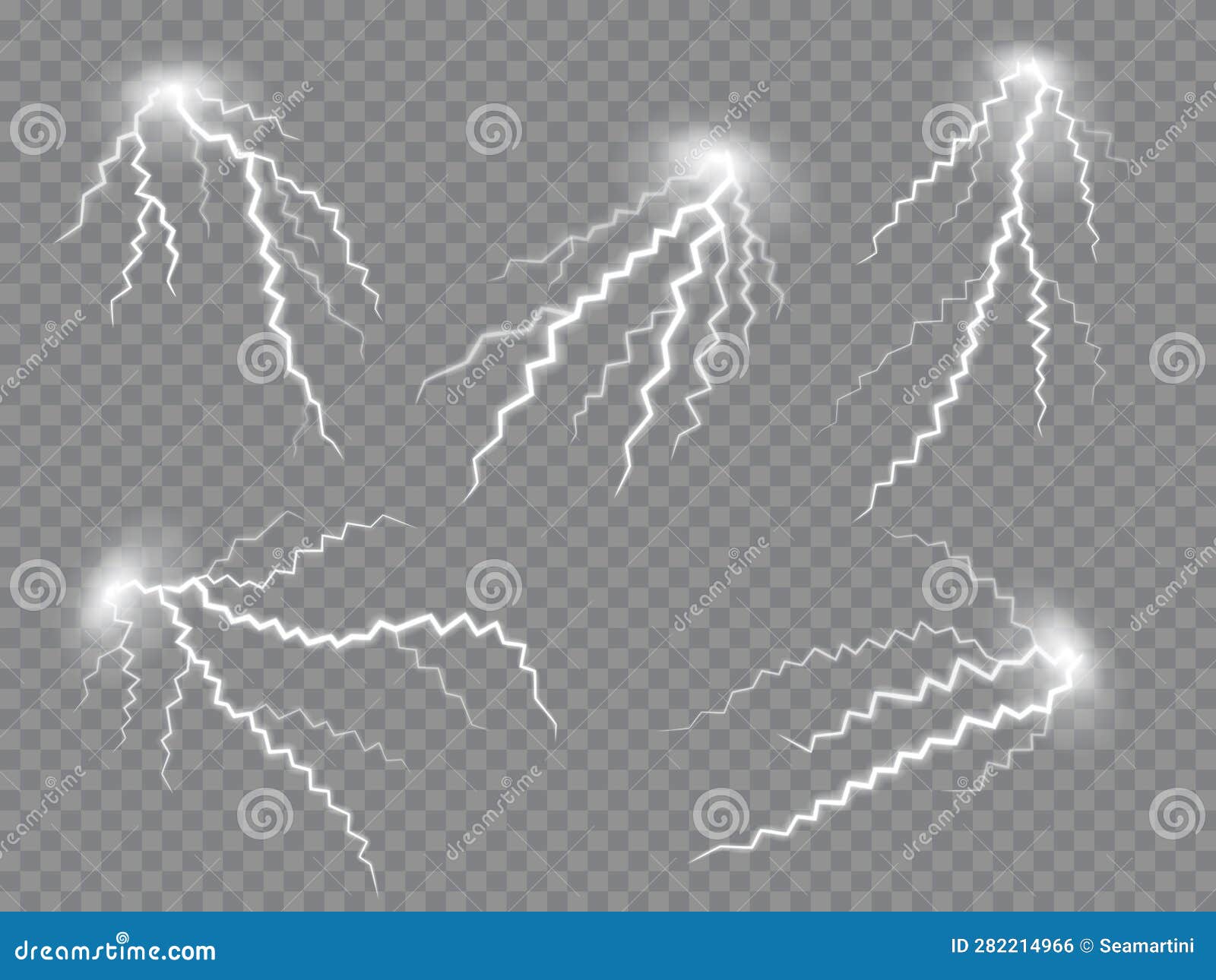 Lightning Thunderstorm Effect, Electric Sparks Stock Vector ...