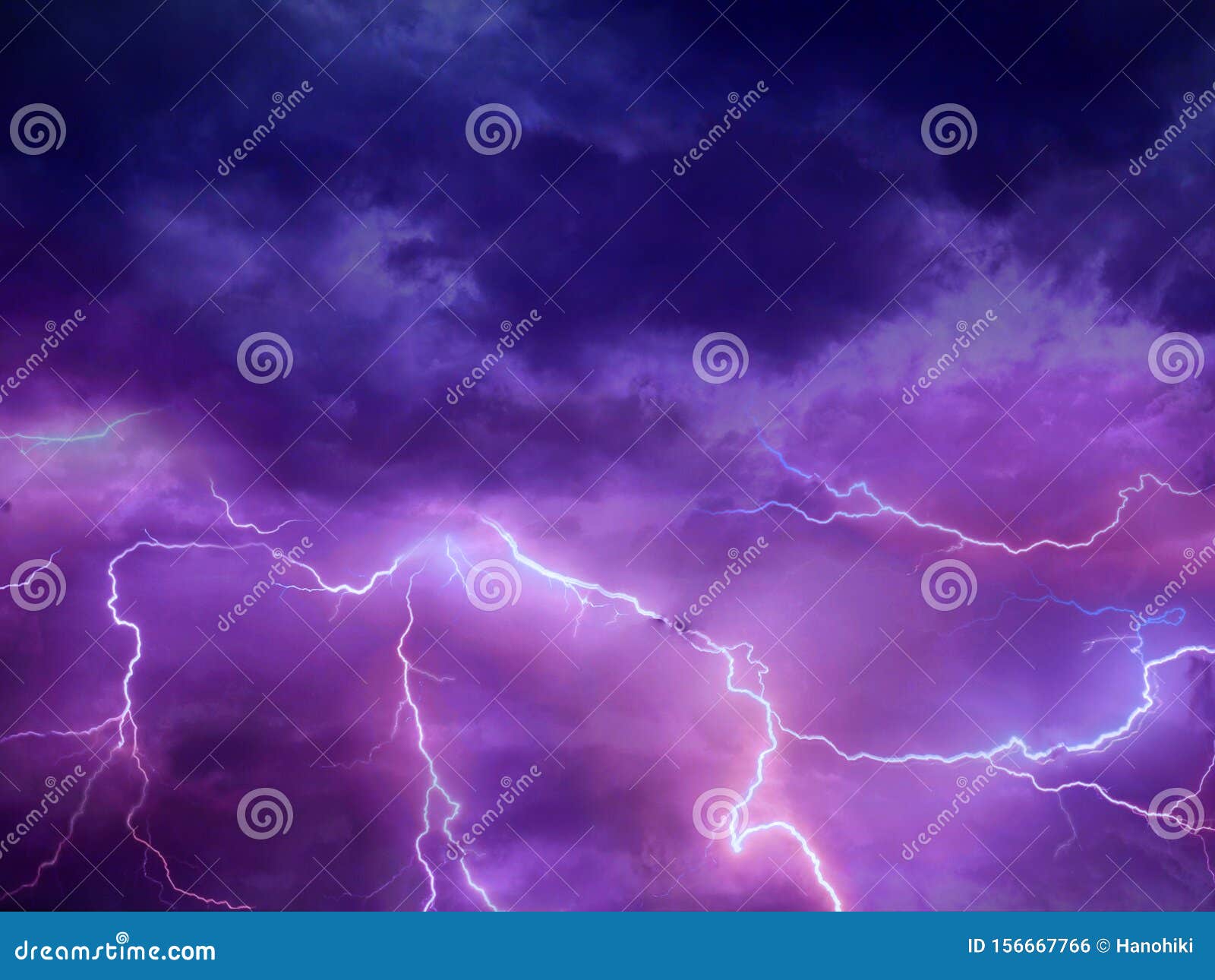 Lightning Thunderstorm Flash Over the Night Sky. Concept on Topic ...