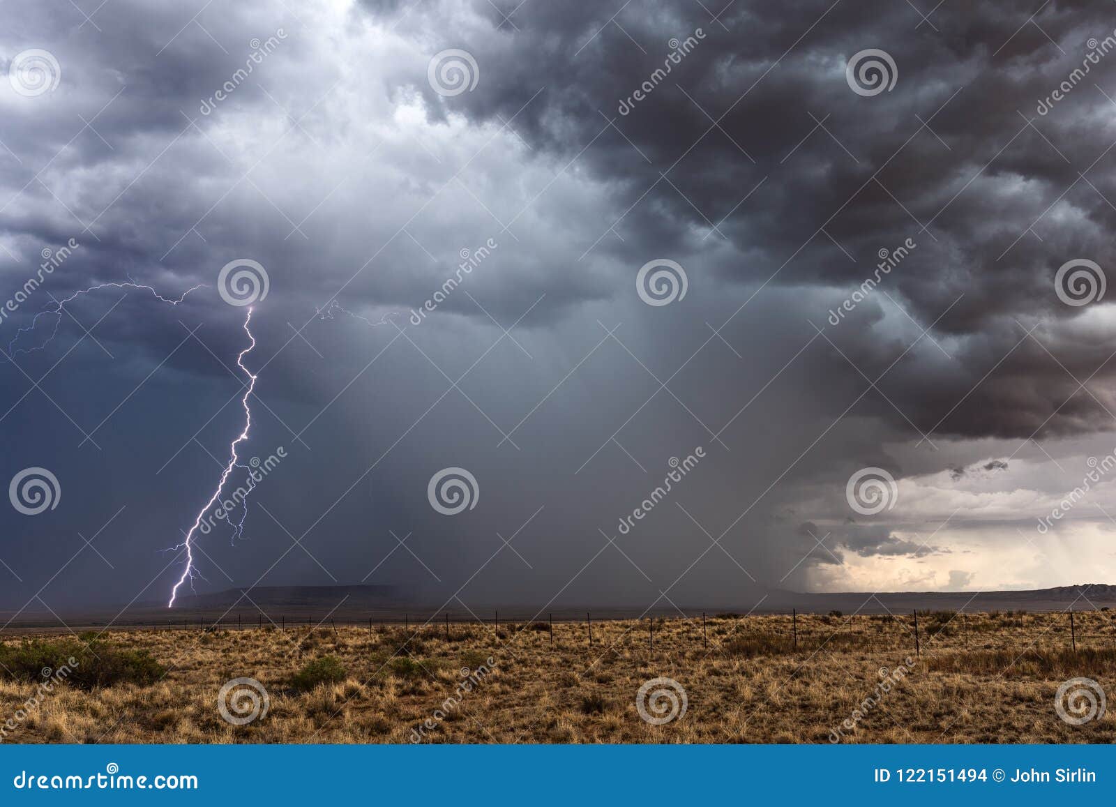 Lightning and Thunderstorm with Dark Storm Clouds Stock Photo - Image ...