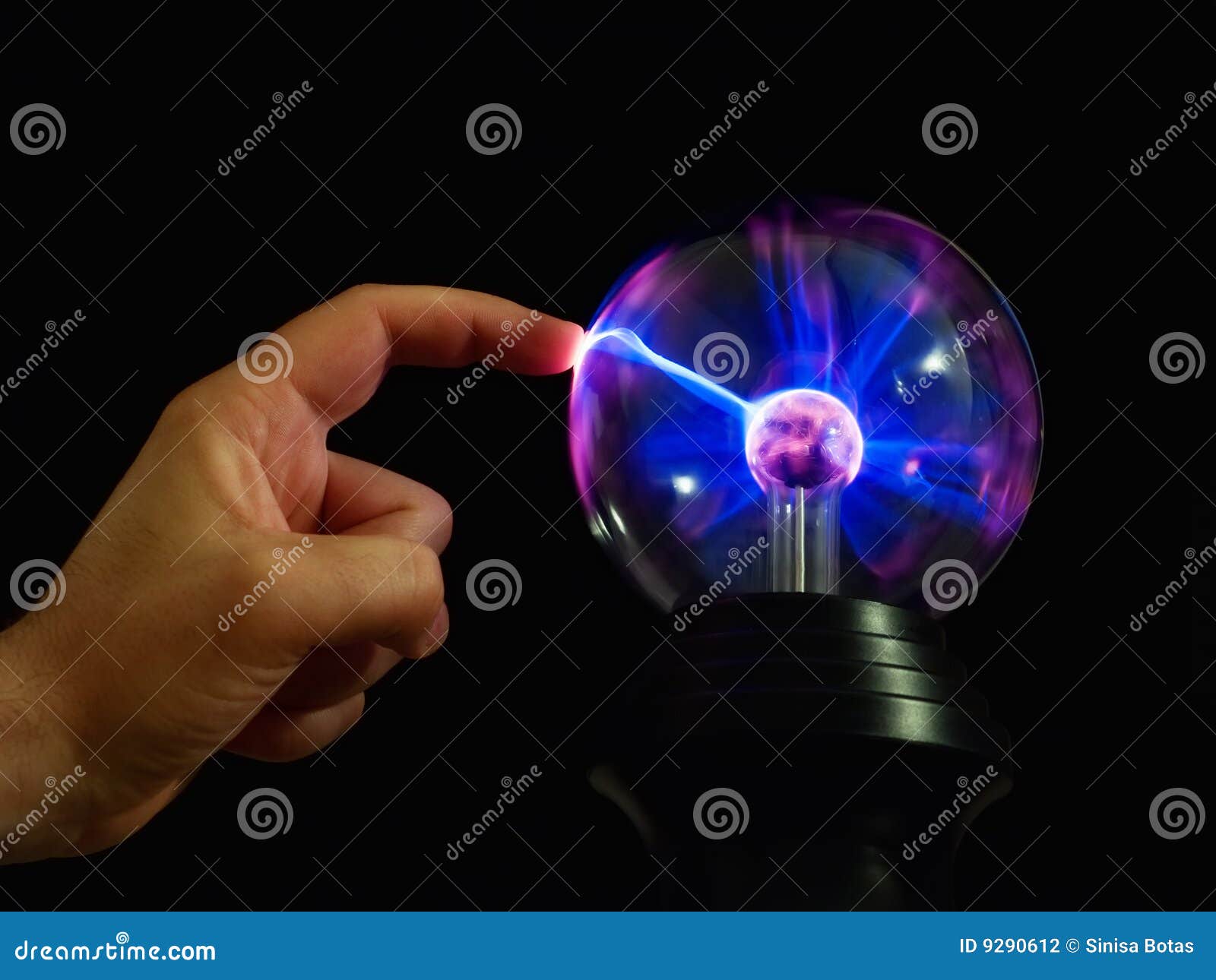 Lightning touch stock photo. Image of glass, plasmatron - 9290612