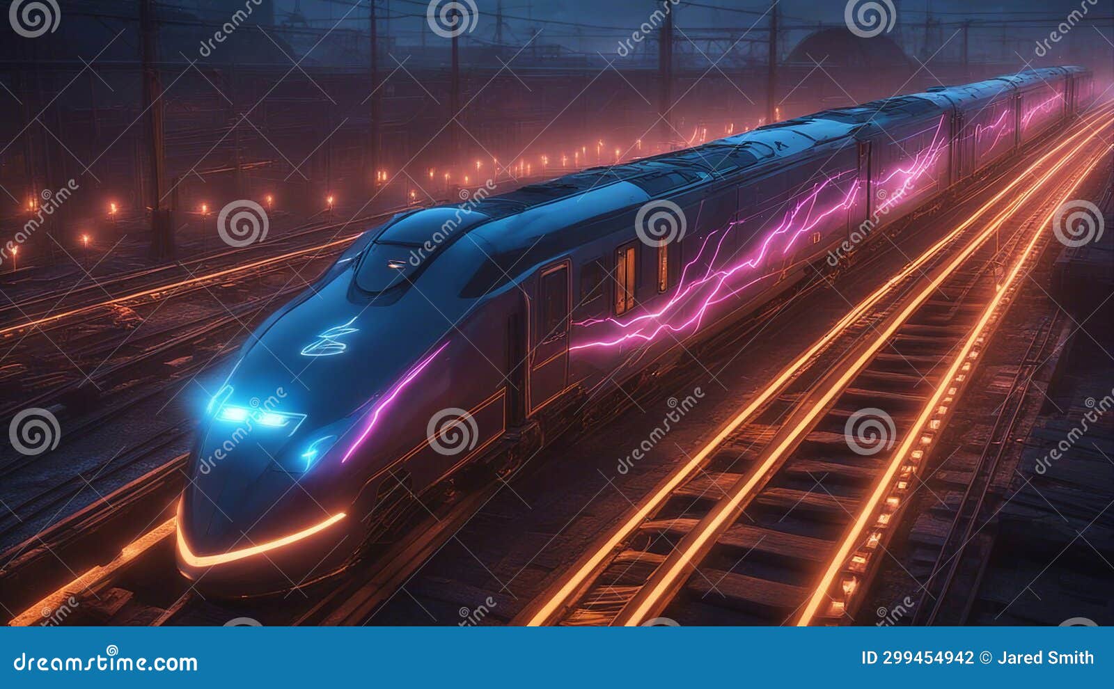 Lightning Train Tracks Made of Lightning, Riding Lightning Steam Train ...