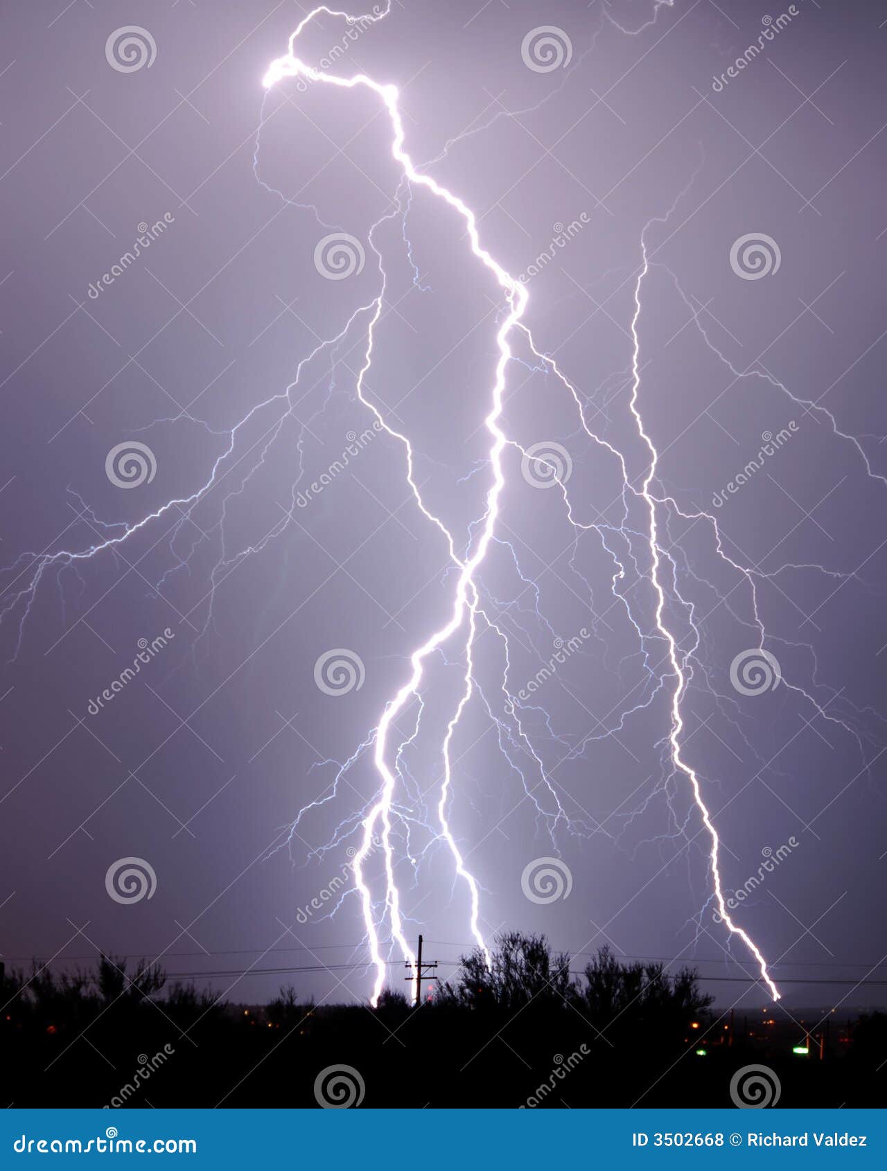 Lightning - Tucson, AZ stock photo. Image of clouds, lightning - 3502668