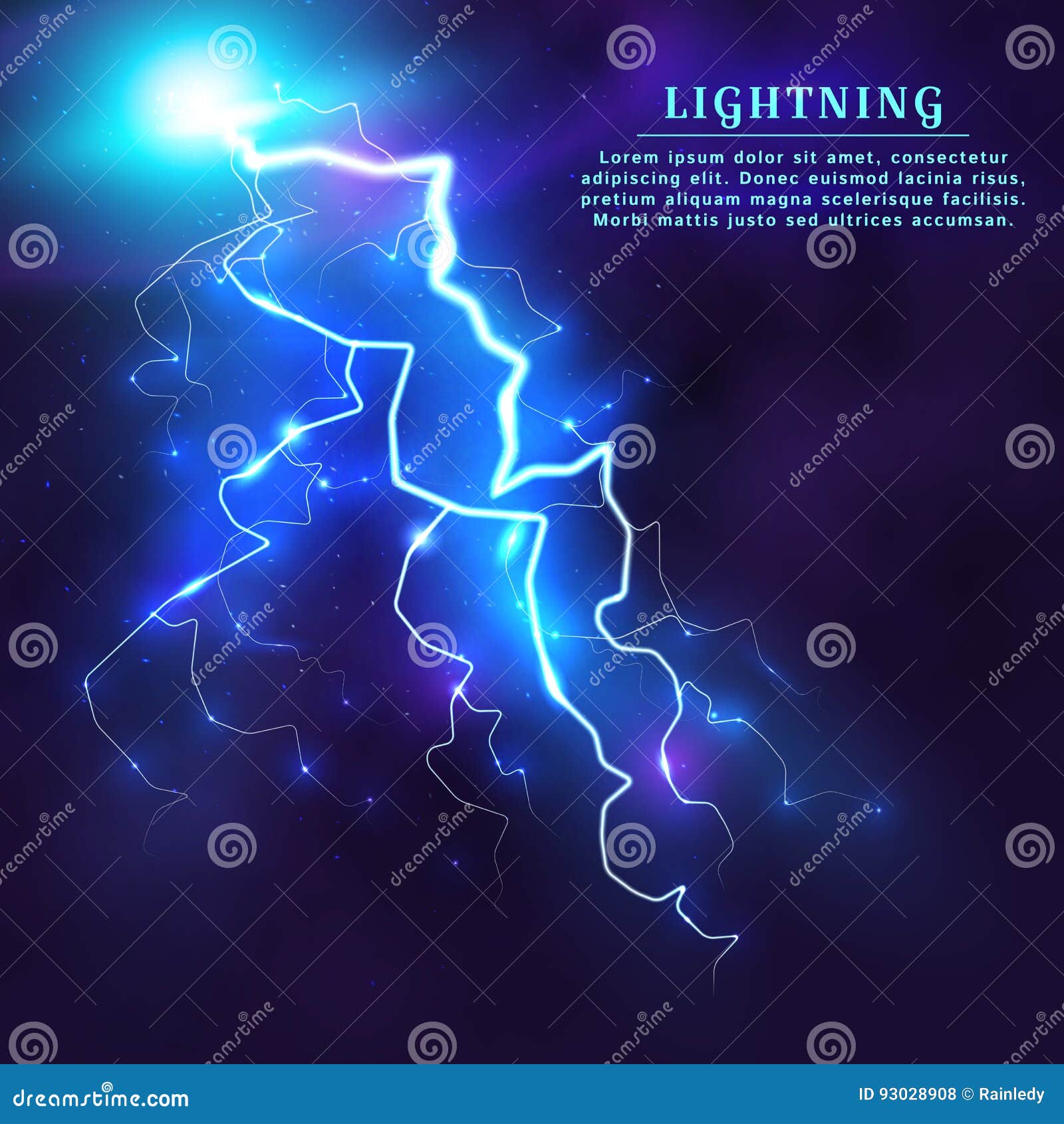 Lightning. Vector Background. Stock Vector - Illustration of lightning ...