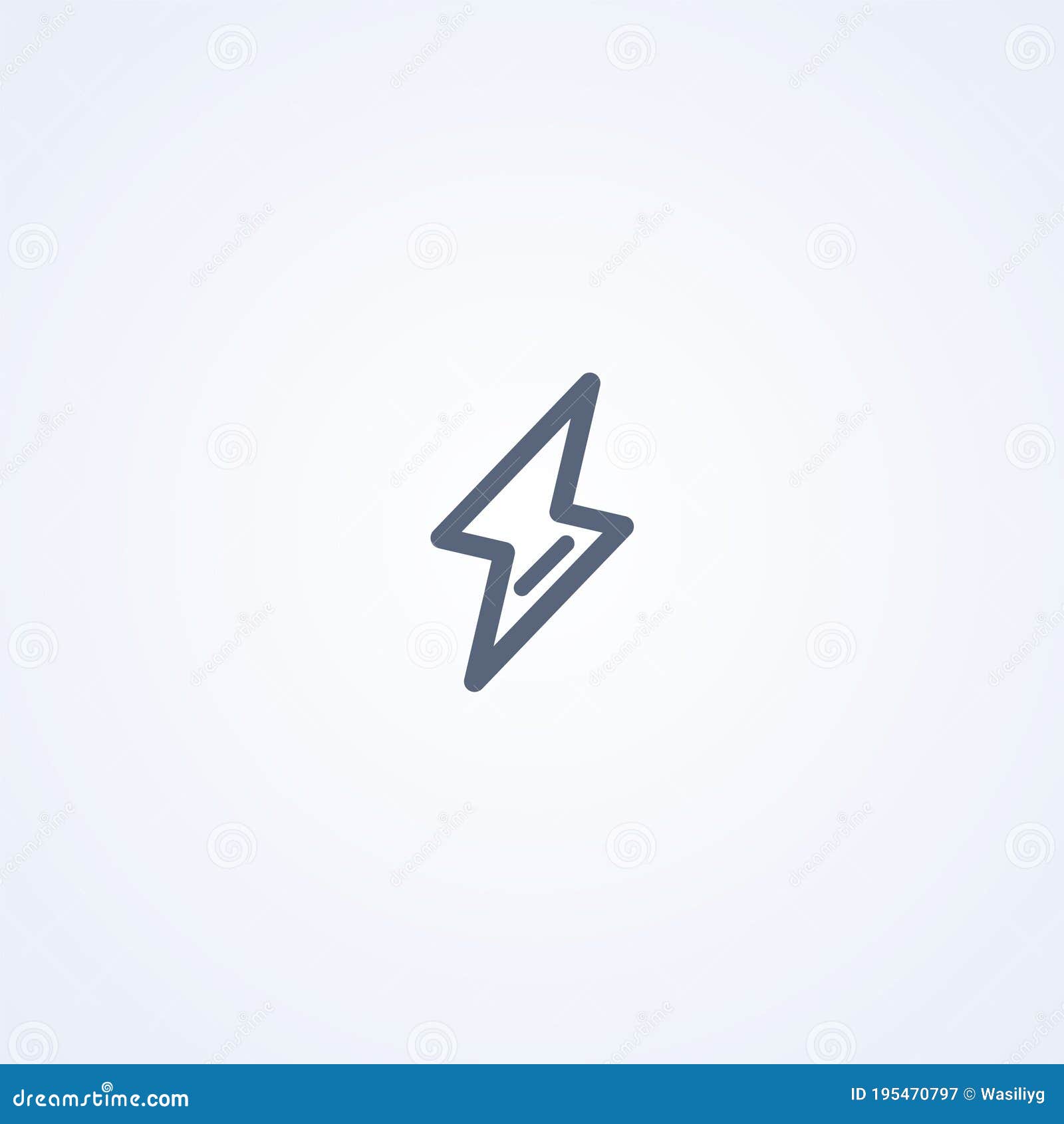 Lightning, Vector Best Gray Line Icon Stock Vector - Illustration of ...