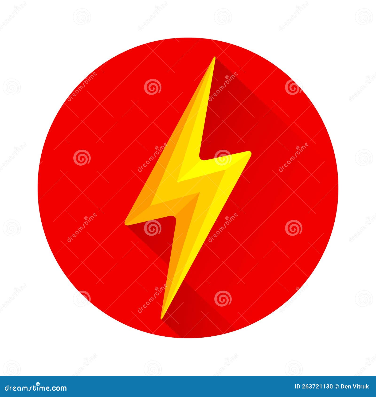 Lightning Vector Icon in Circle Stock Illustration - Illustration of ...
