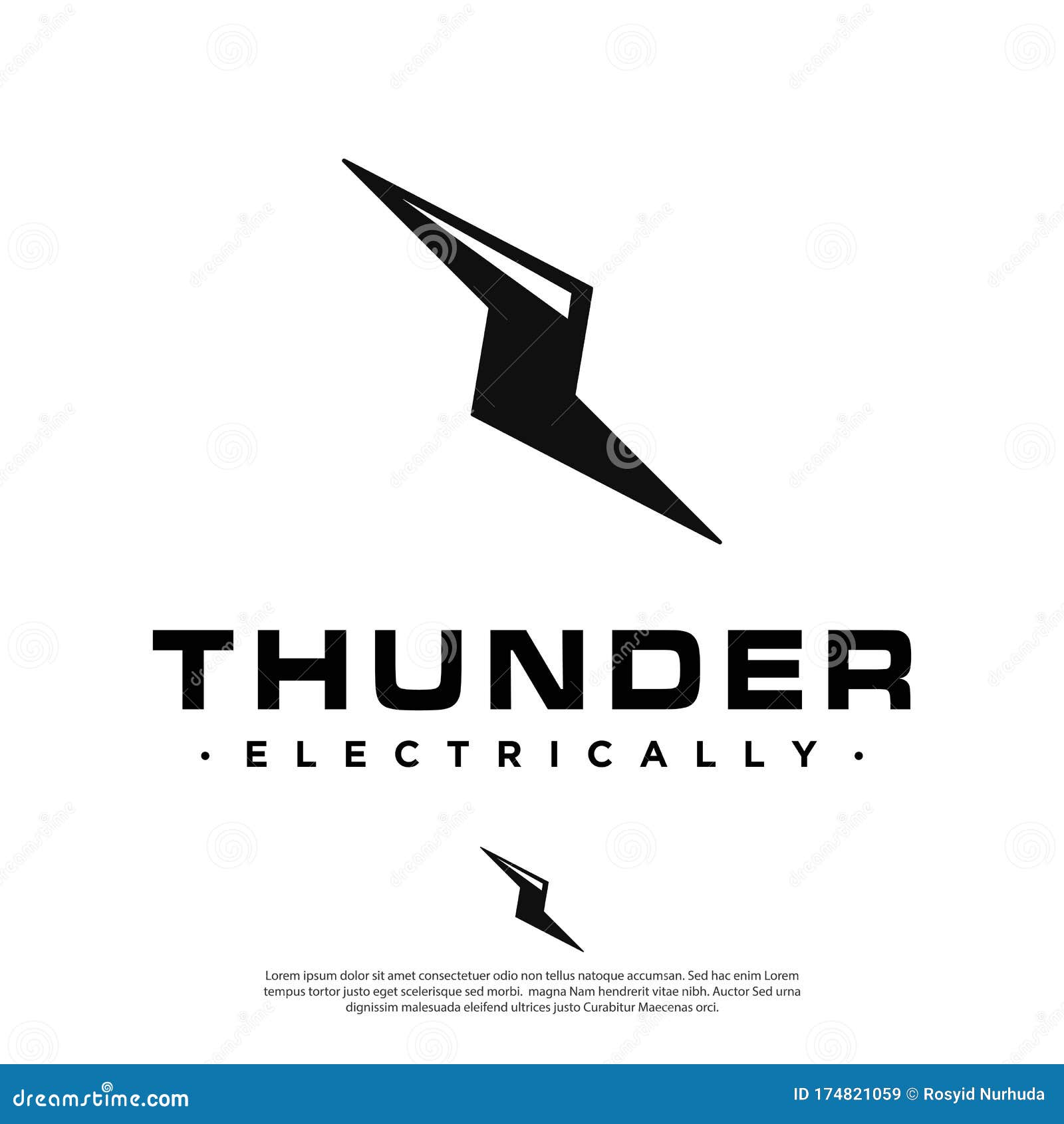 Lightning Vector Logo with a Minimalist Modern Style Stock Vector ...