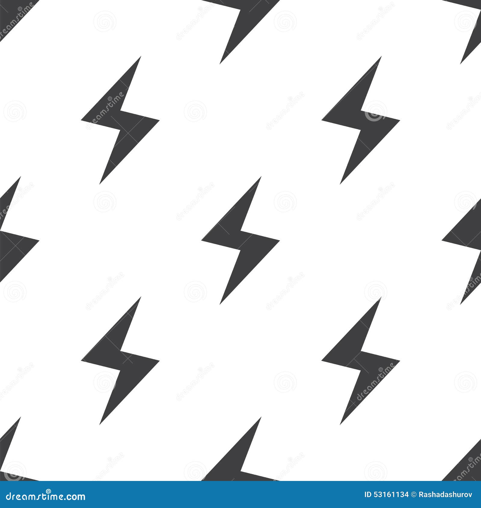 Lightning, Vector Seamless Pattern Stock Vector - Illustration of ...