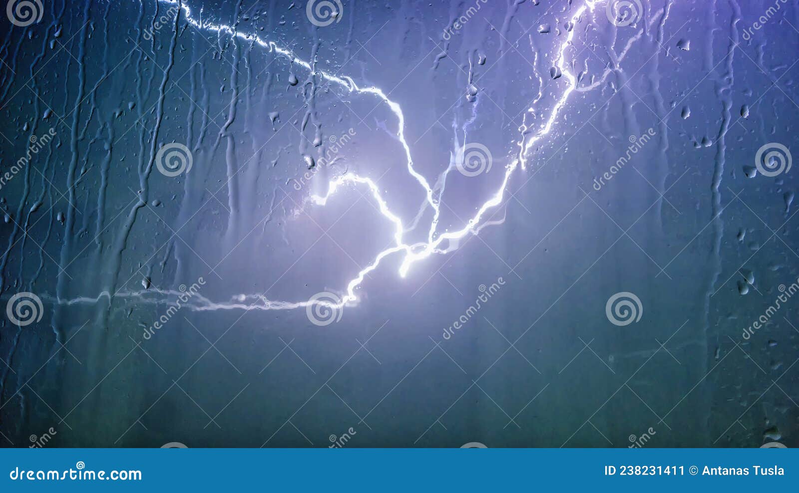Lightning View through the Window Stock Image - Image of stormy ...