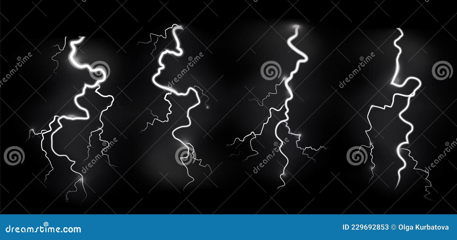 Power Effects. Cartoon Flashes From Explosions And Magic Spells ...