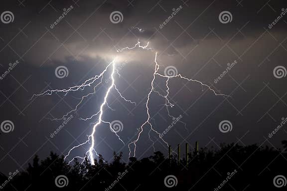 Lightnings and thunder stock photo. Image of electric - 95222458