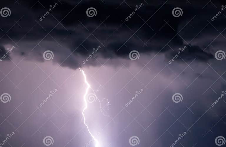 Lightnings and Thunder Bolt Strike Stock Image - Image of weather ...