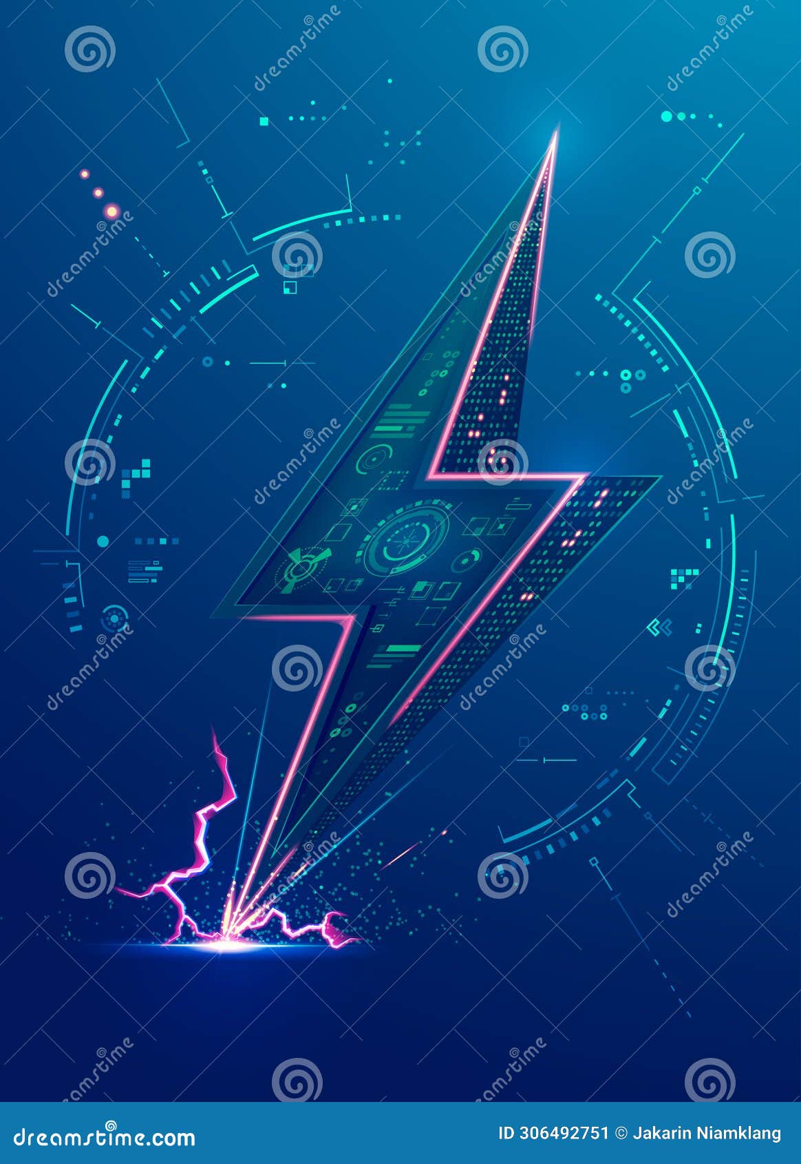 LightningTech stock illustration. Illustration of thunderstorm - 306492751