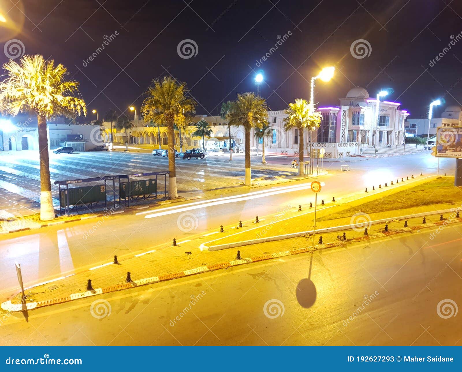 Lightpainting at Night in Ksar Hellal, Tunisia Editorial Stock Photo - Image of hellal, night ...
