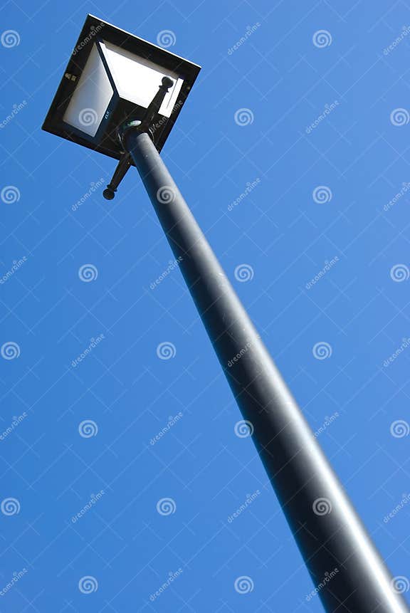 Lightpole on the blue Sky stock photo. Image of horizontal - 3692934