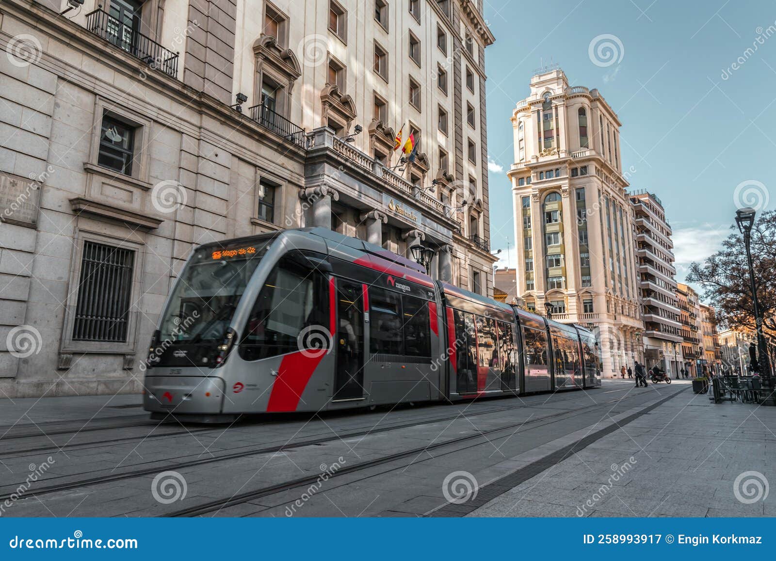 Lightrail Tram in Zaragoza, Spain Editorial Photography - Image of ...