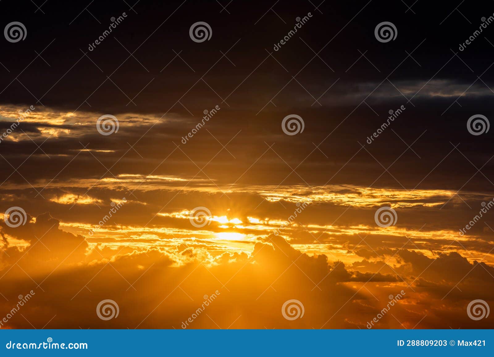 Lightrays at sunset stock image. Image of dusk, evening - 288809203